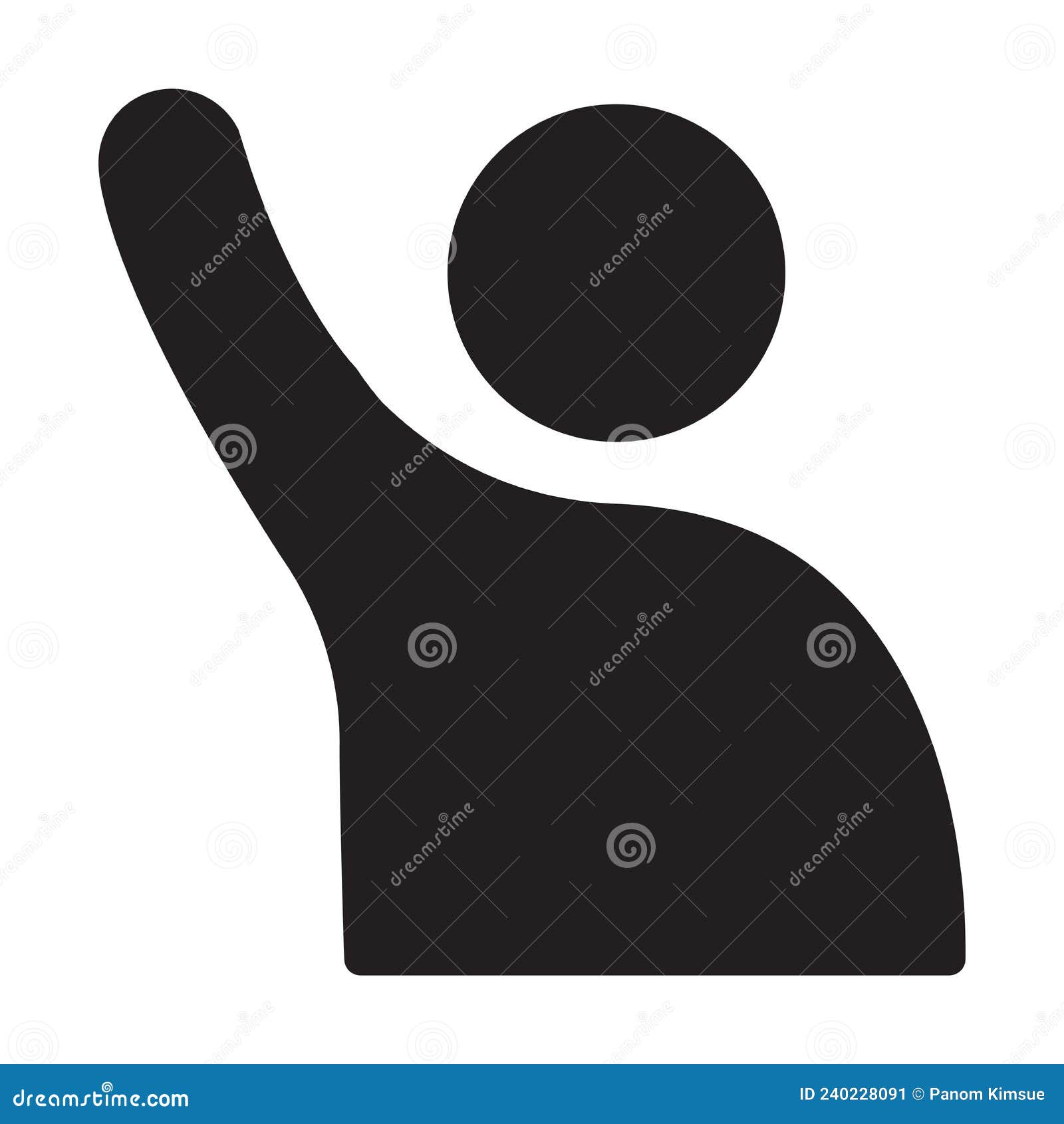 Human Raised Hand Icon Vector for Your Website Design, Logo, App, UI ...
