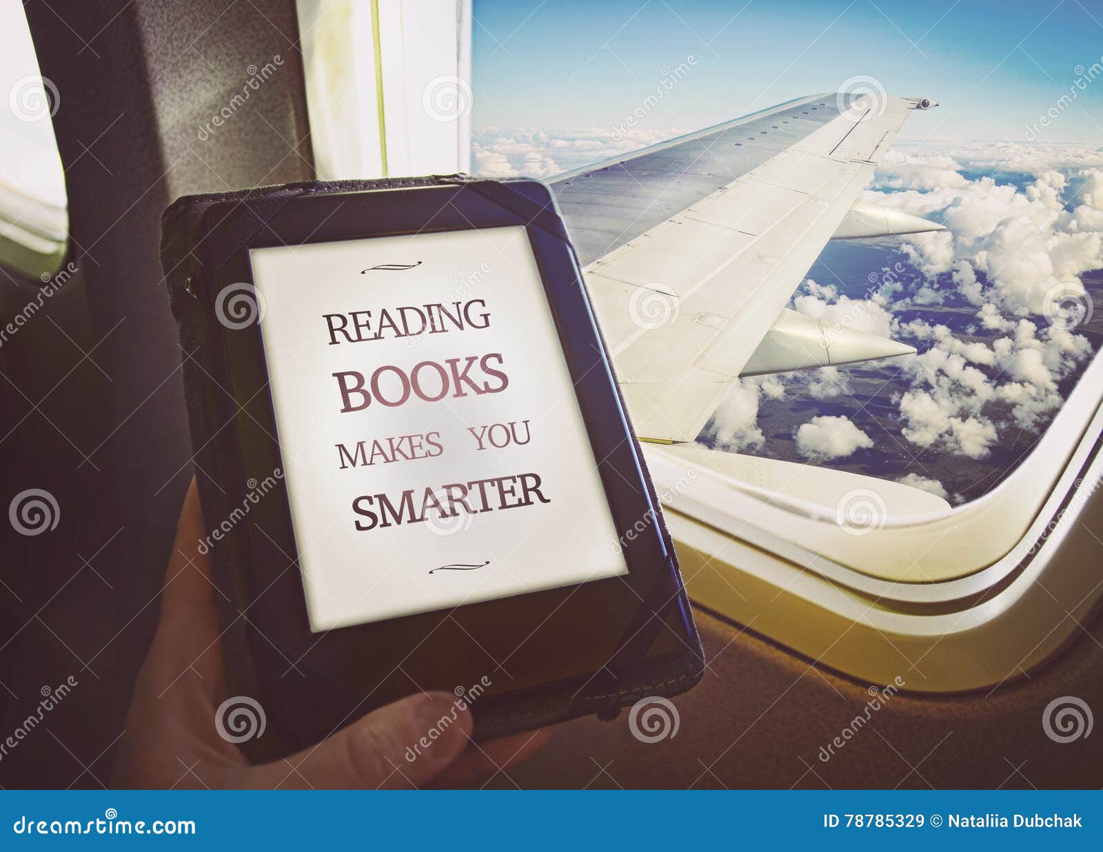 Human Reading Book Inside Airplane Stock Image - Image of flight, page ...