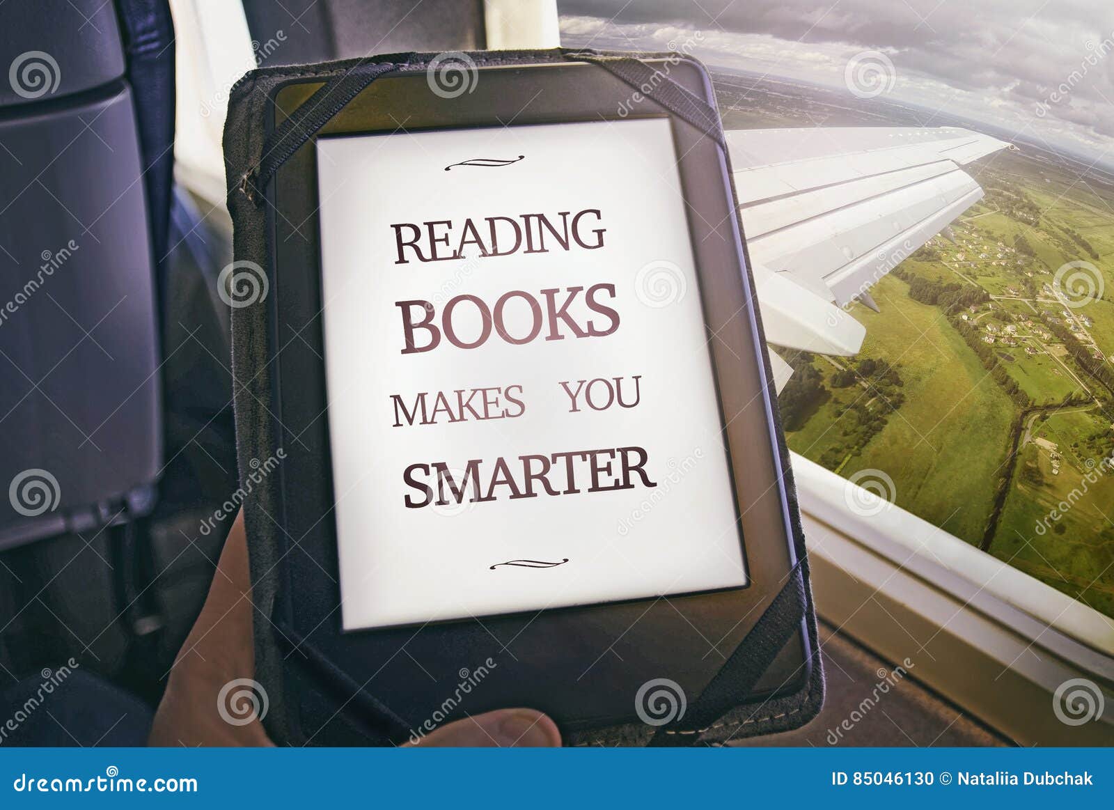 Human Reading Book Inside Airplane Stock Photo - Image of learn ...