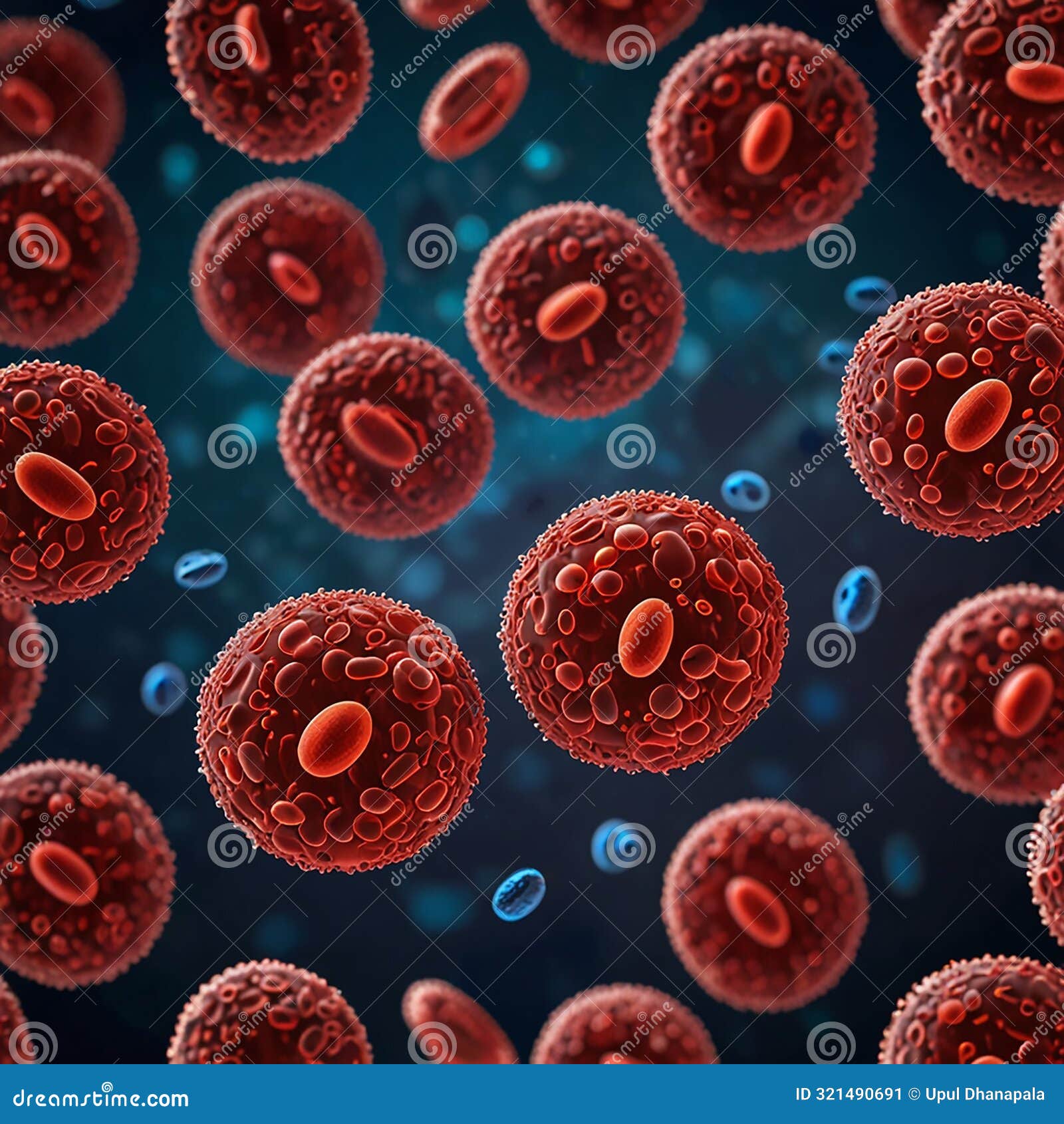 Human red blood cells stock illustration. Illustration of microscopic ...