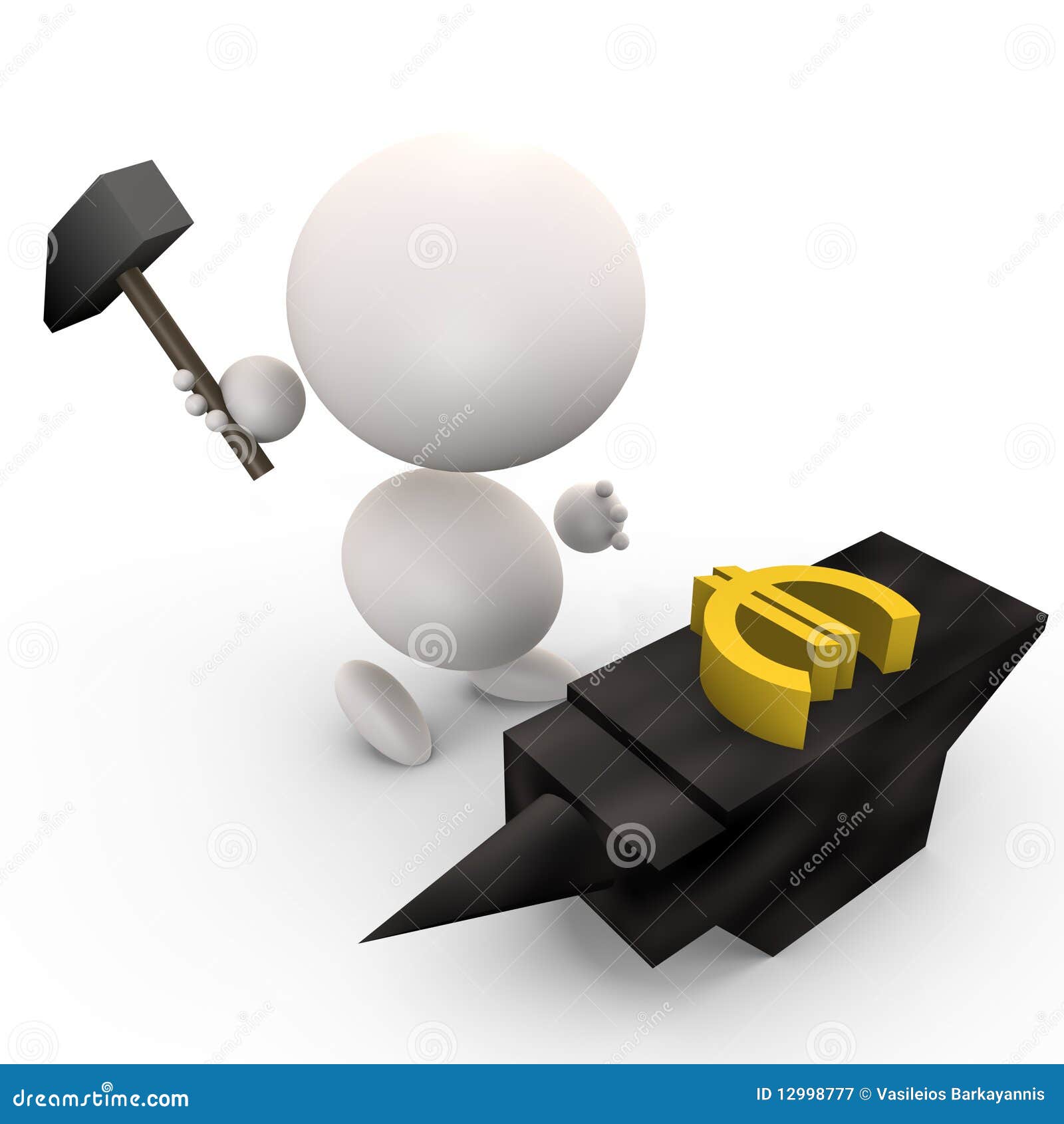 Anvil For Forging Metal Icon Doodle Illustration Cartoon Vector ...