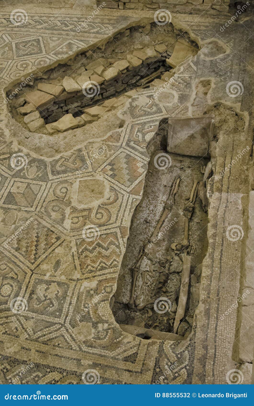 Human Remains in a Roman Villa Stock Photo - Image of human, skeletons ...