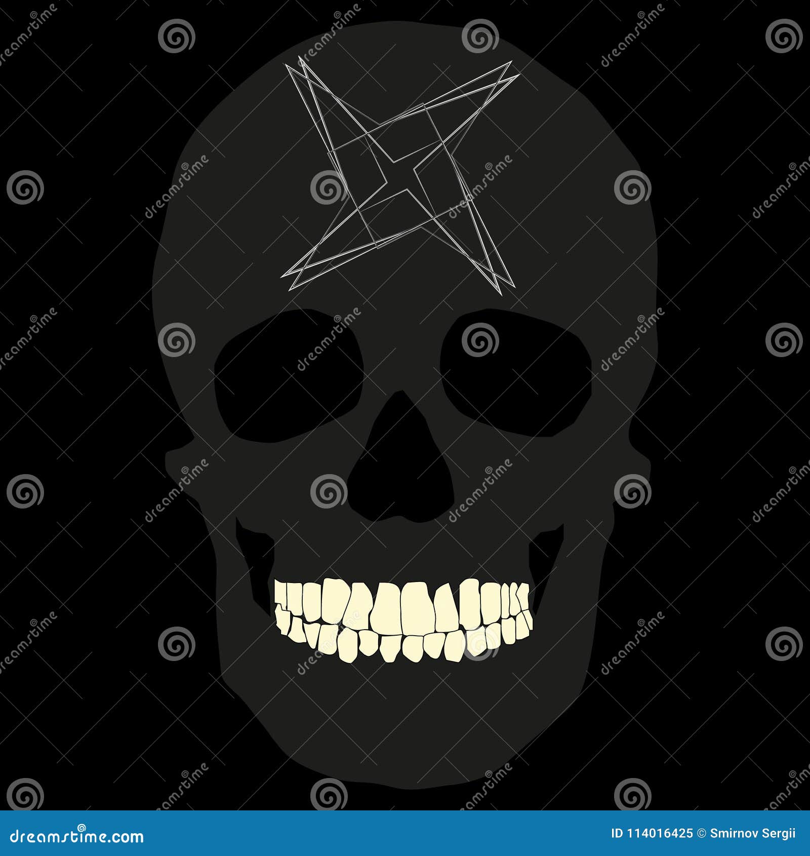 Human Skull Geometry and Design Stock Illustration - Illustration of ...