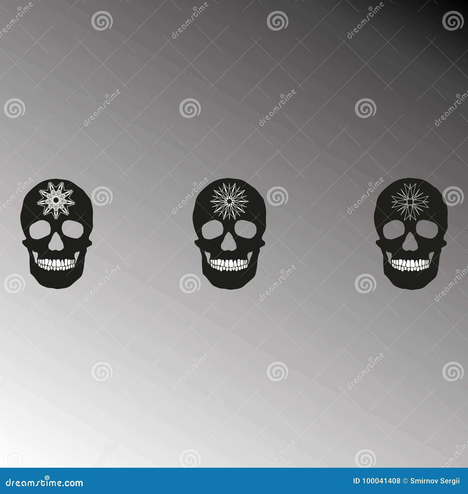 Human Remains of the Skull Bones Stock Illustration - Illustration of ...