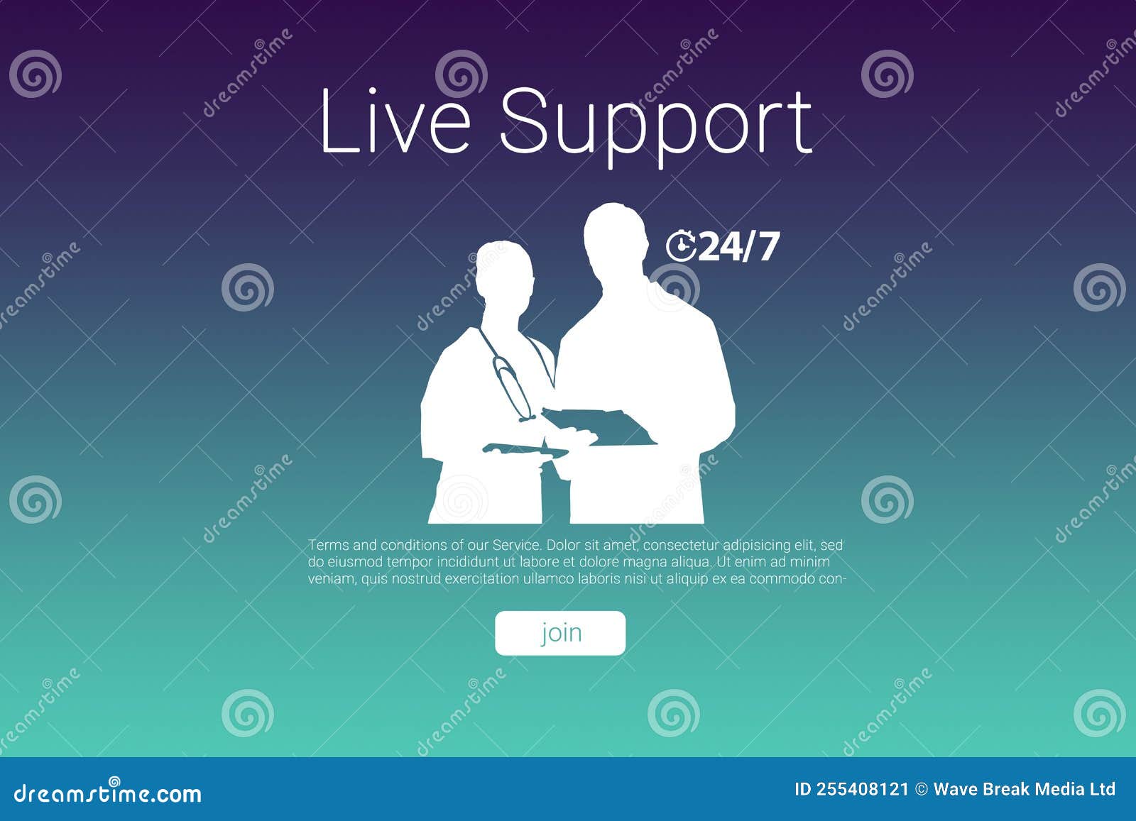Human Representations with Live Support Text Stock Illustration ...