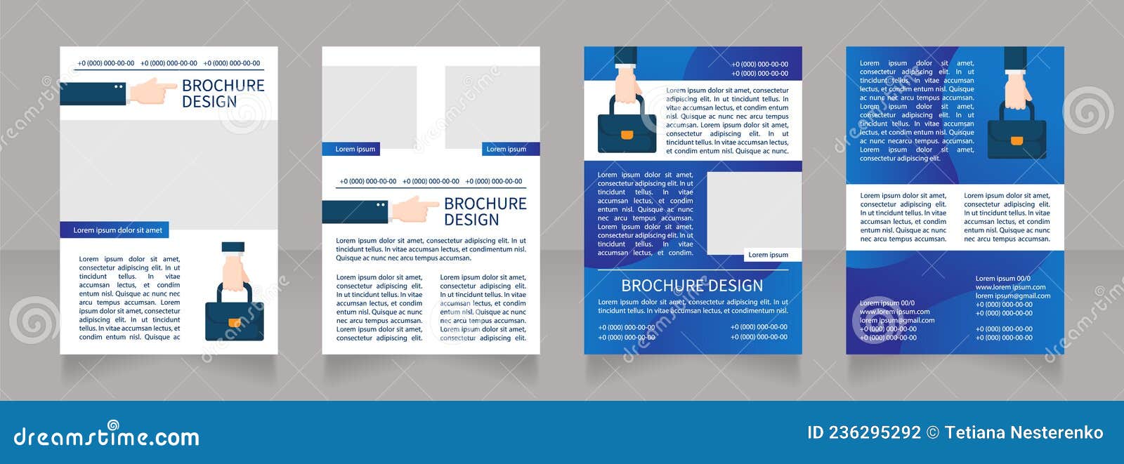 Human Resource Department Guide Blank Brochure Layout Design Stock ...