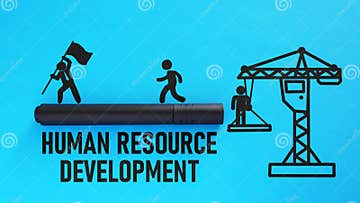 Human Resource Development is Shown Using the Text Stock Image - Image ...