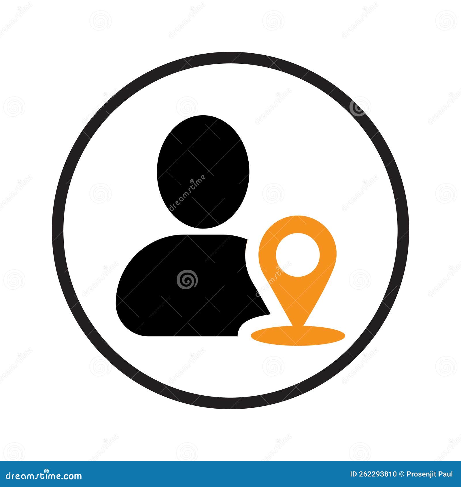 Human Resource Finding Location Icon Stock Vector - Illustration of ...