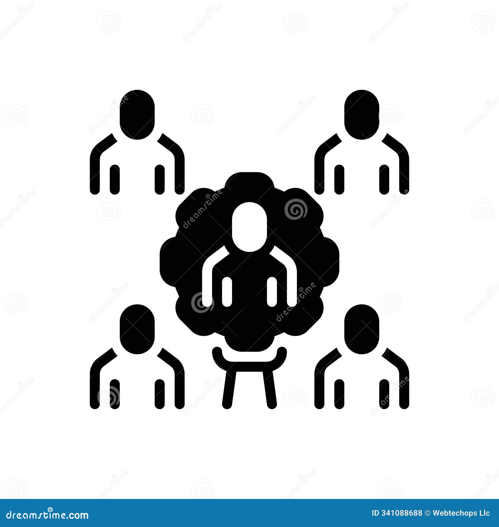 Black Solid Icon for Human Resource, Human and Workforce Stock ...