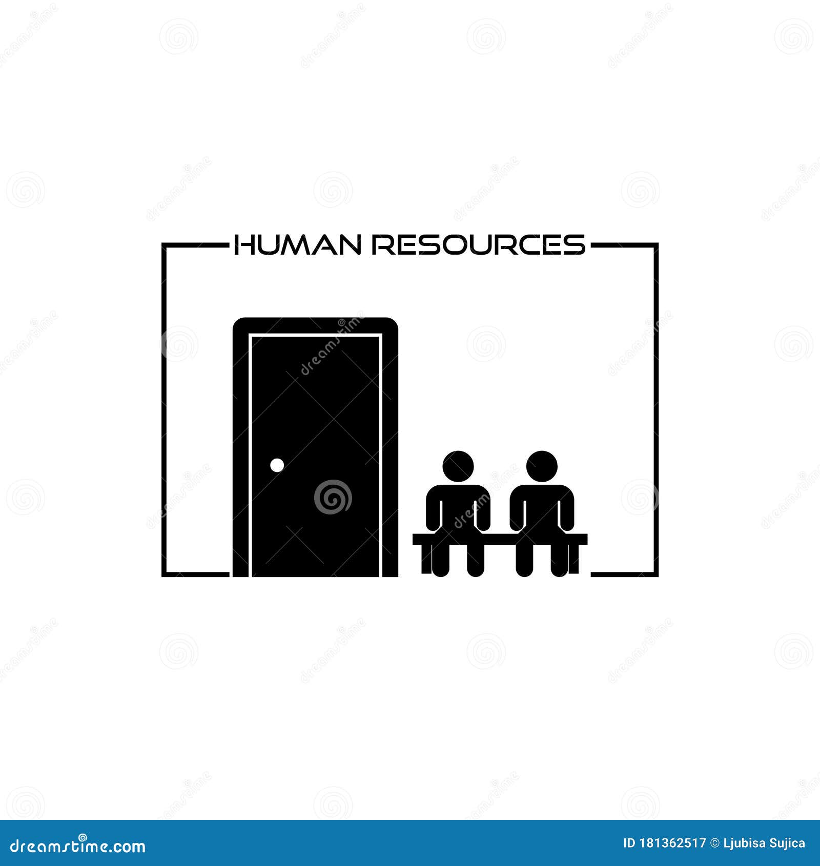 Human Resource Icon Isolated on White Background Stock Vector ...