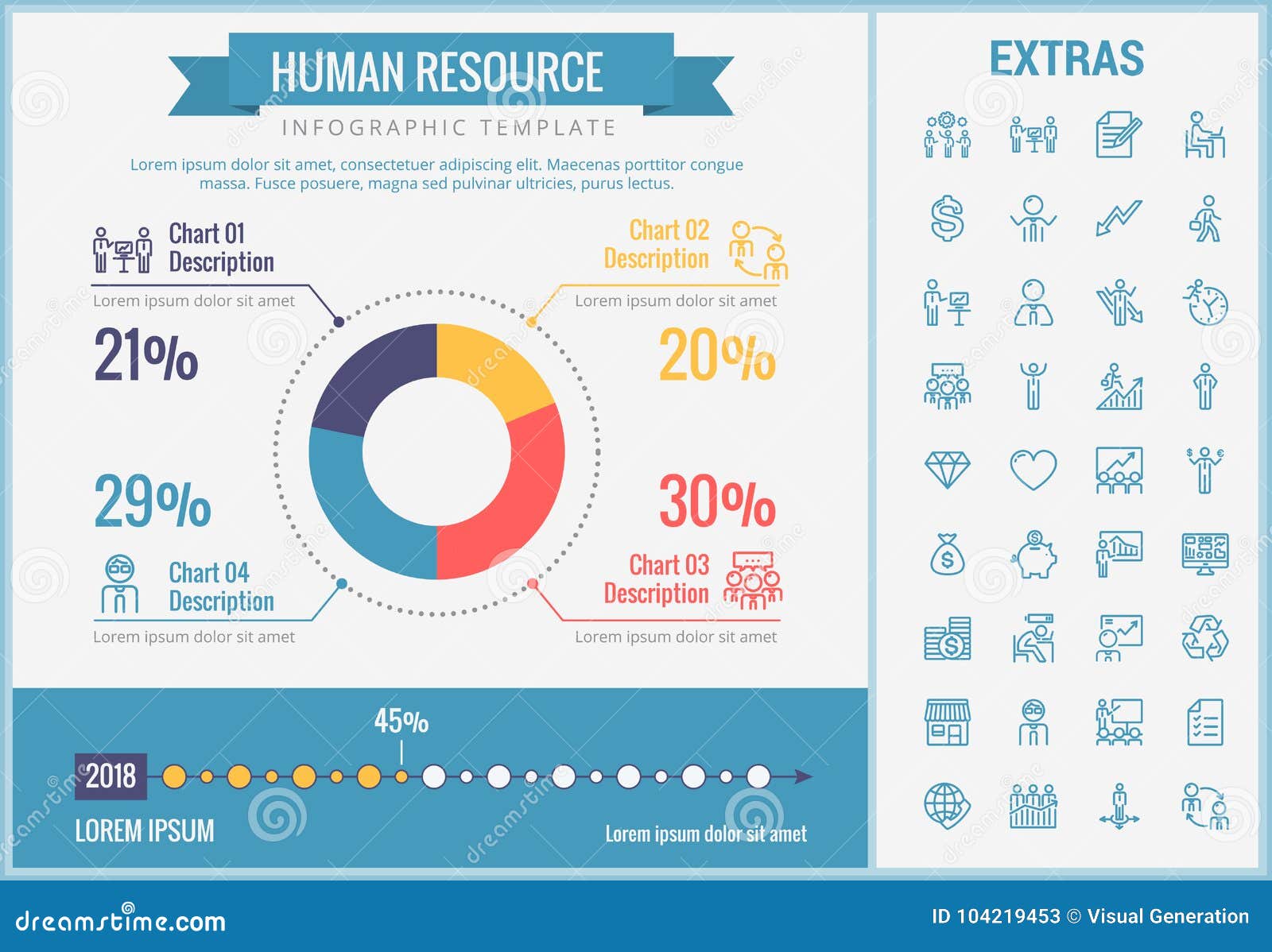 Human Resource Infographic Template and Elements. Stock Vector ...