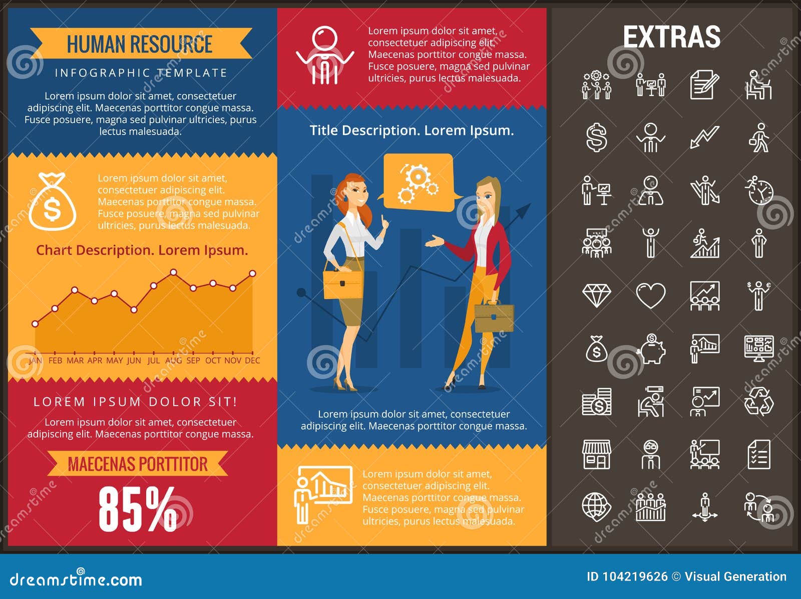Human Resource Infographic Template and Elements. Stock Vector ...