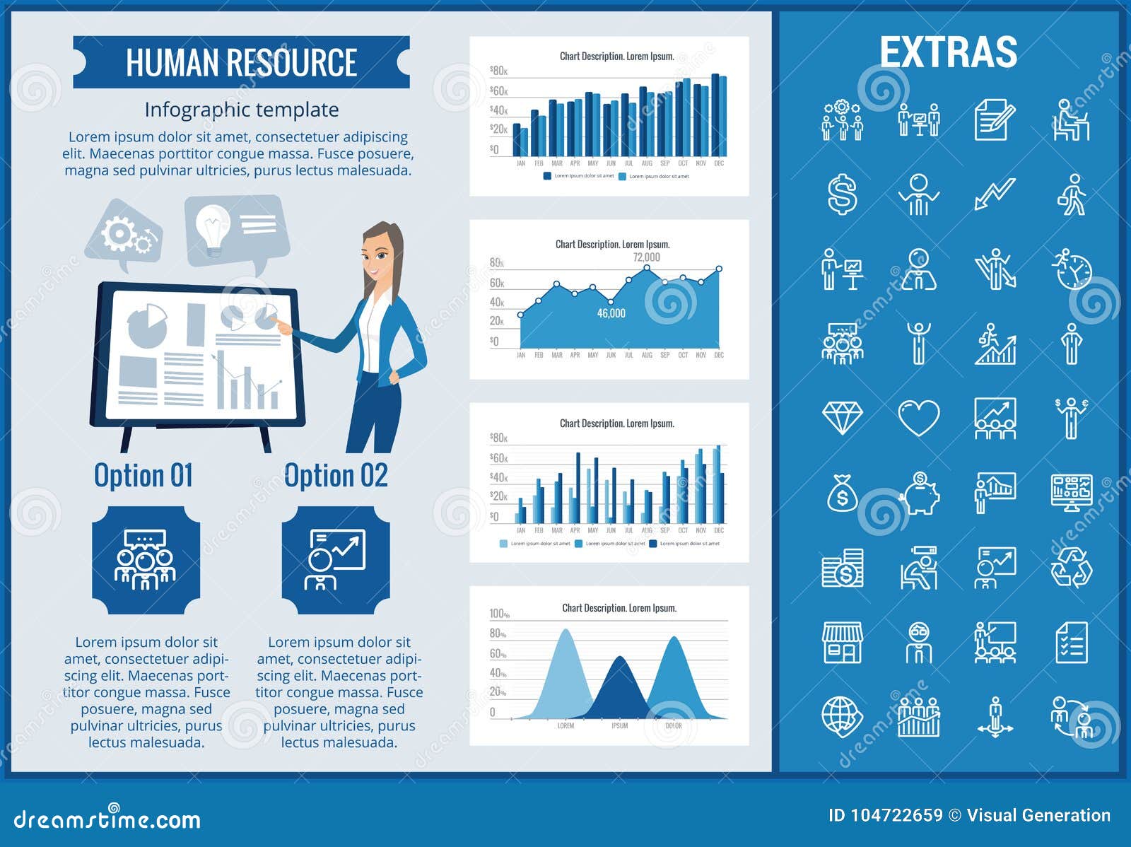 Human Resource Infographic Template and Elements. Stock Vector ...