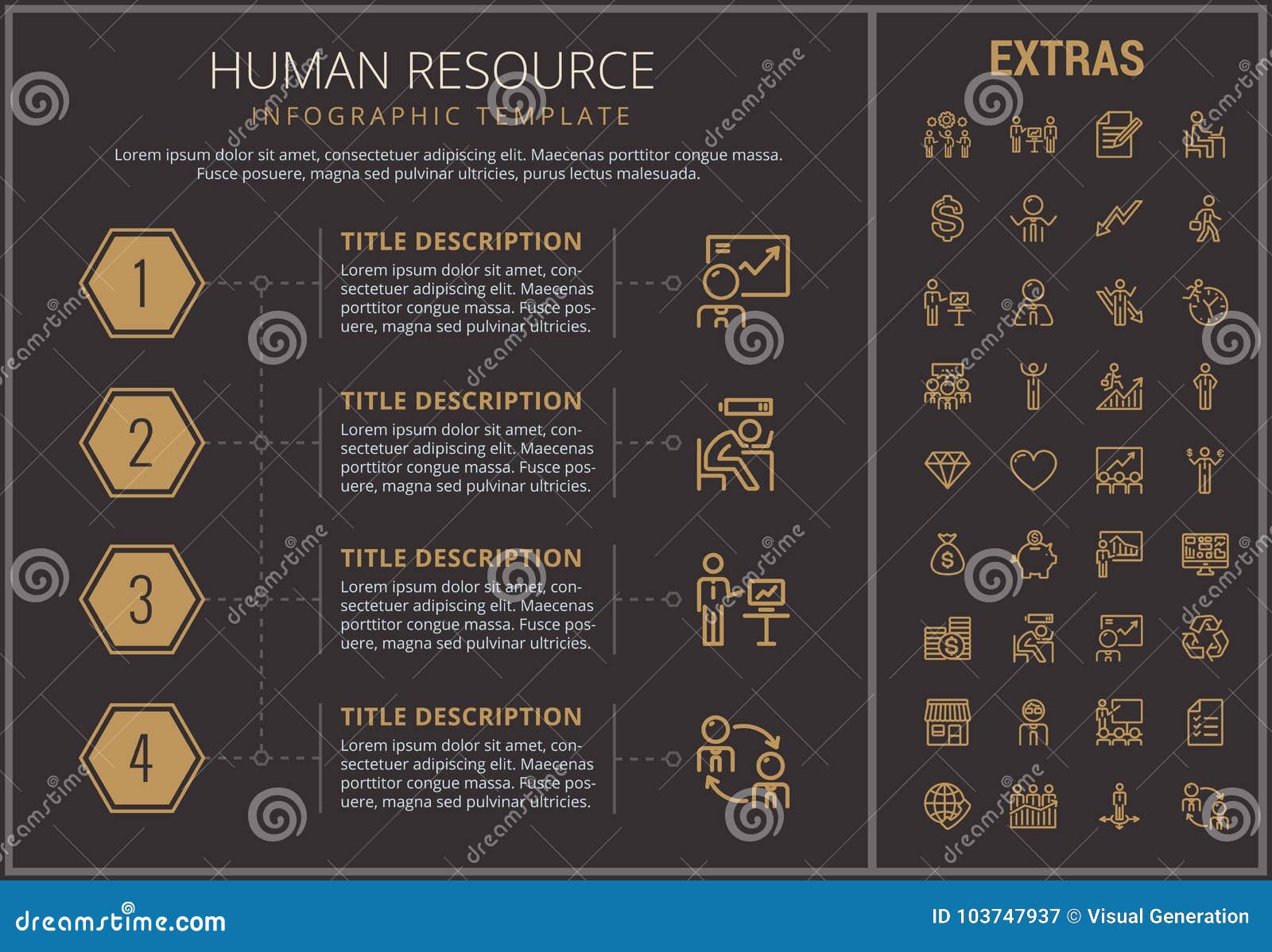 Human Resource Infographic Template and Elements. Stock Vector ...
