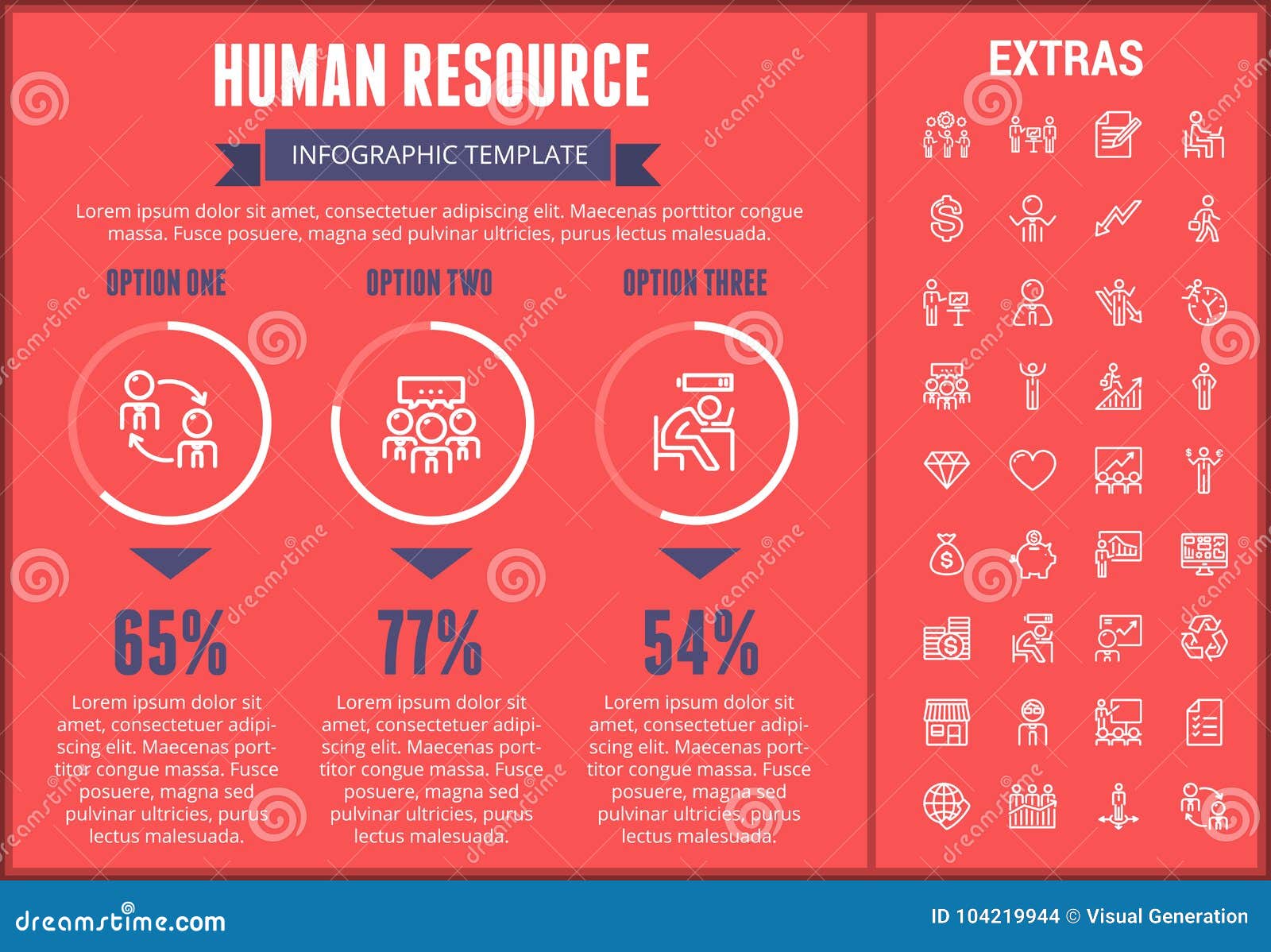 Human Resource Infographic Template and Elements. Stock Vector ...