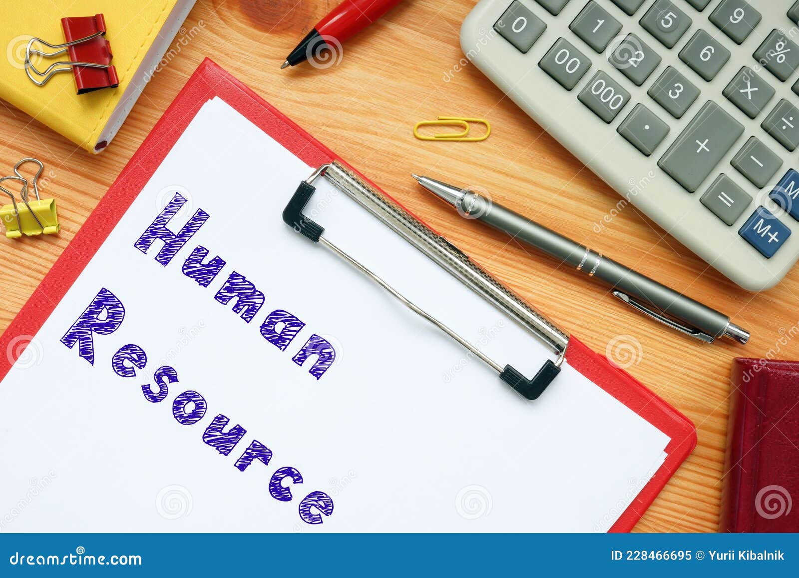 Human Resource Inscription on the Piece of Paper Stock Image - Image of ...