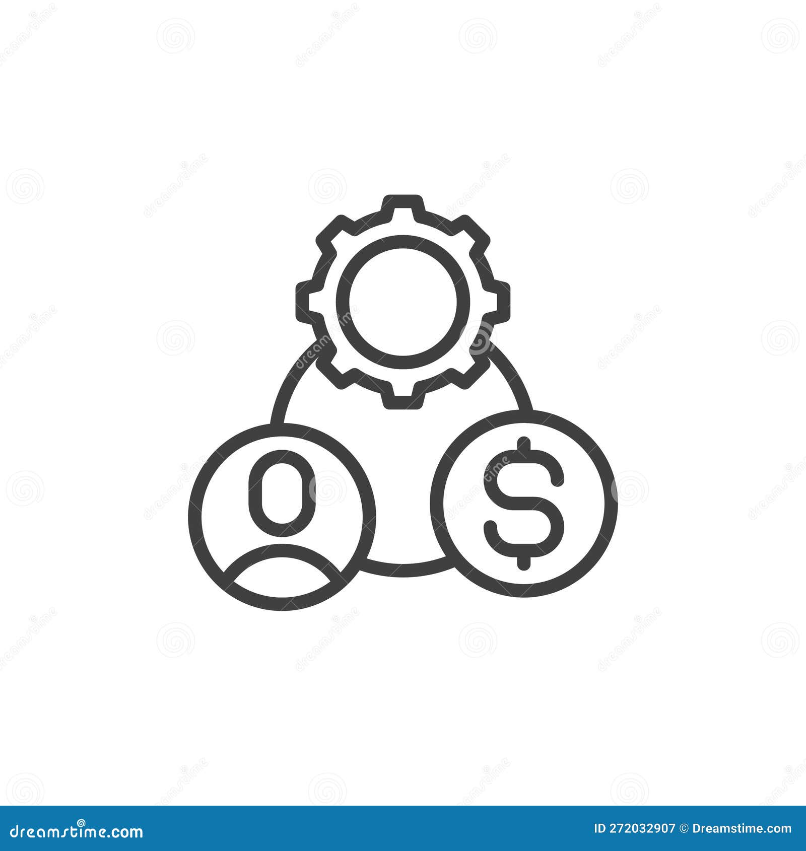 Human resource line icon stock illustration. Illustration of human ...