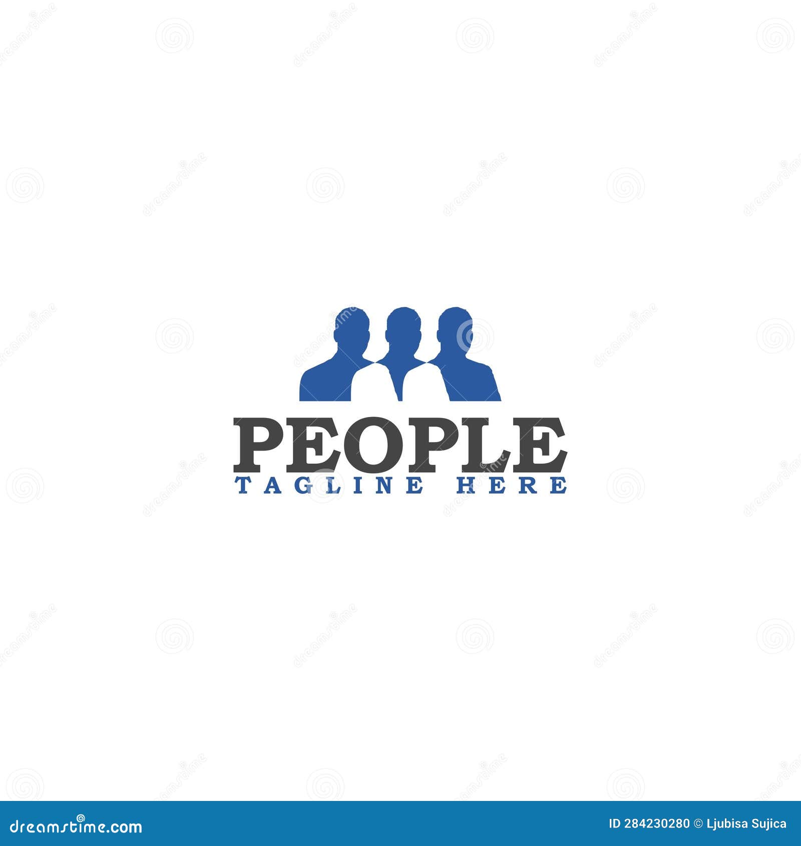 Human Resource Logo Template Isolated on White Background Stock Vector ...