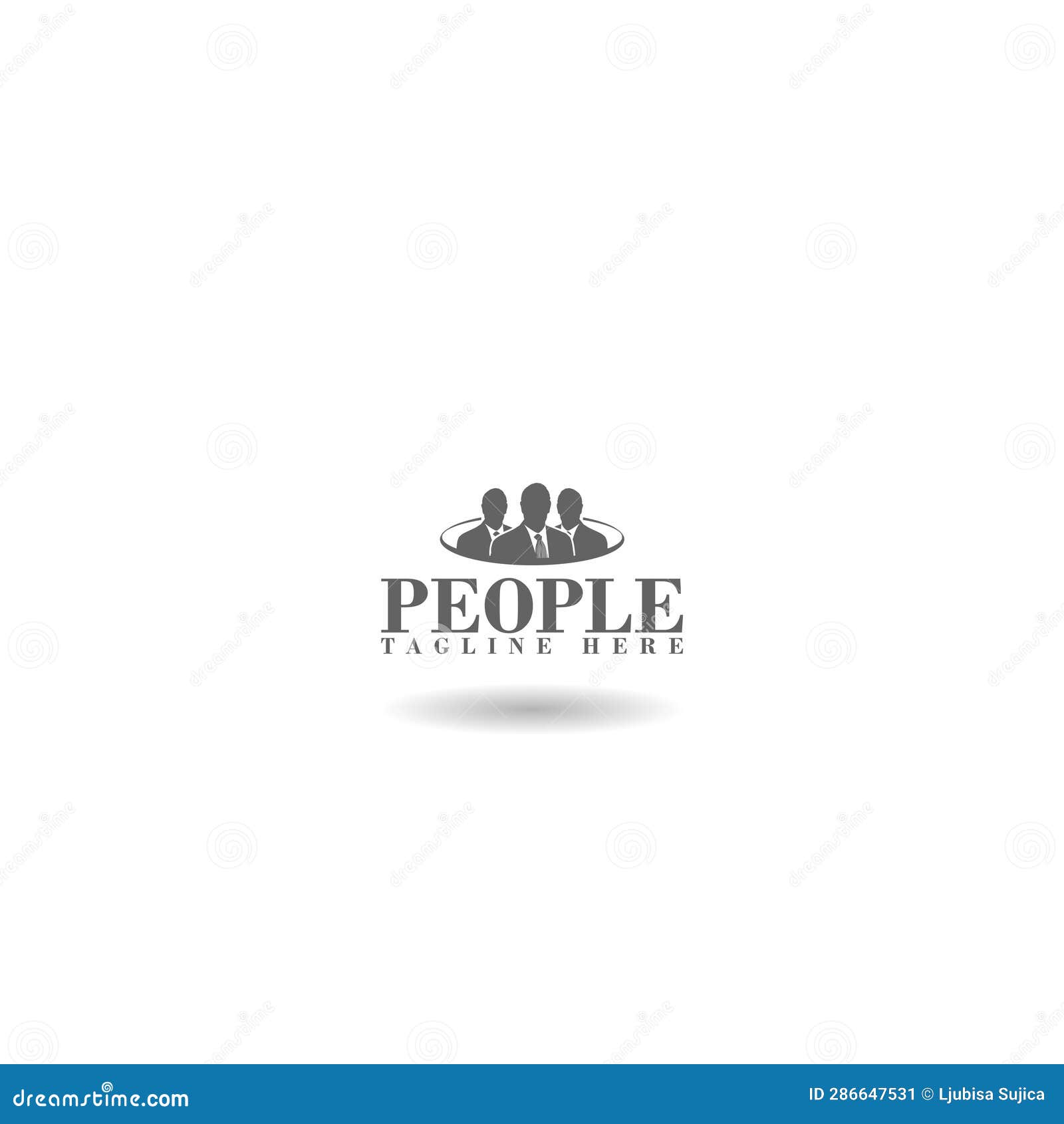 Human Resource Logo Template with Shadow Stock Vector - Illustration of ...