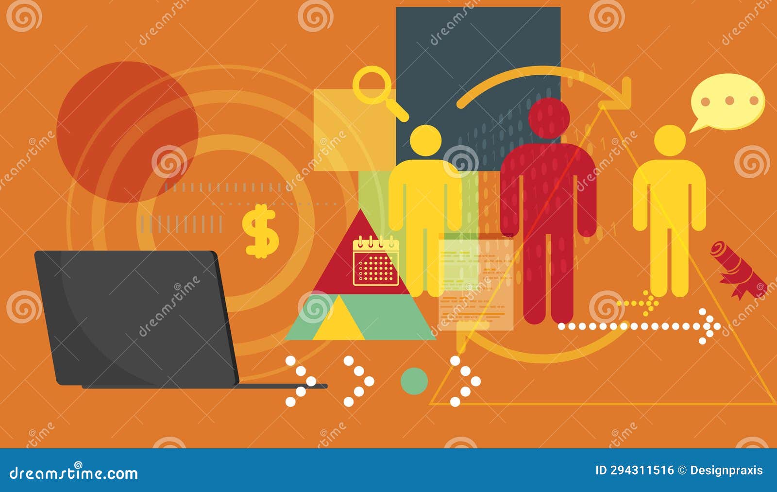Human Resource Management Abstract - Illustration Stock Vector ...