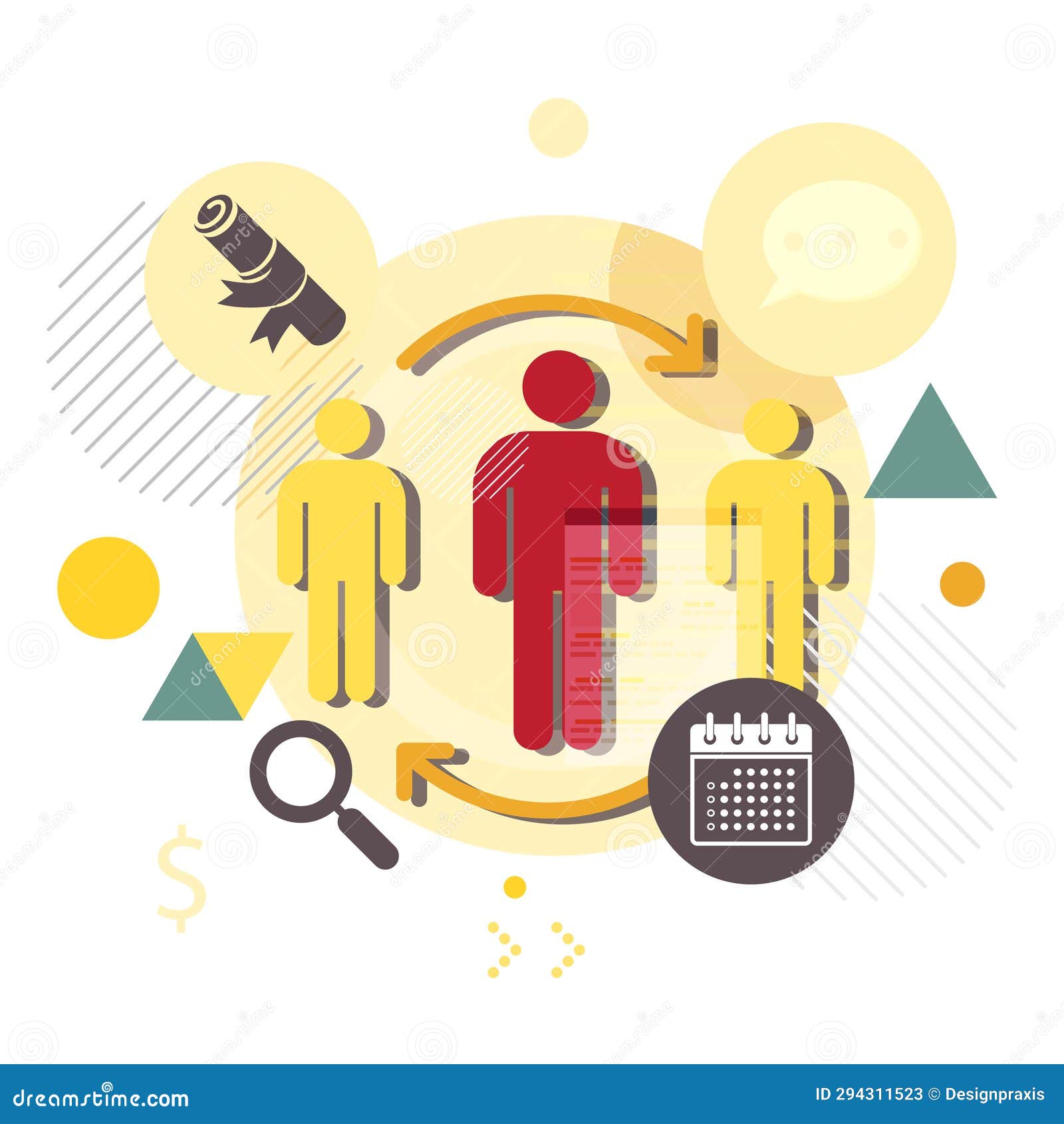 Human Resource Management Abstract - Illustration Stock Vector ...