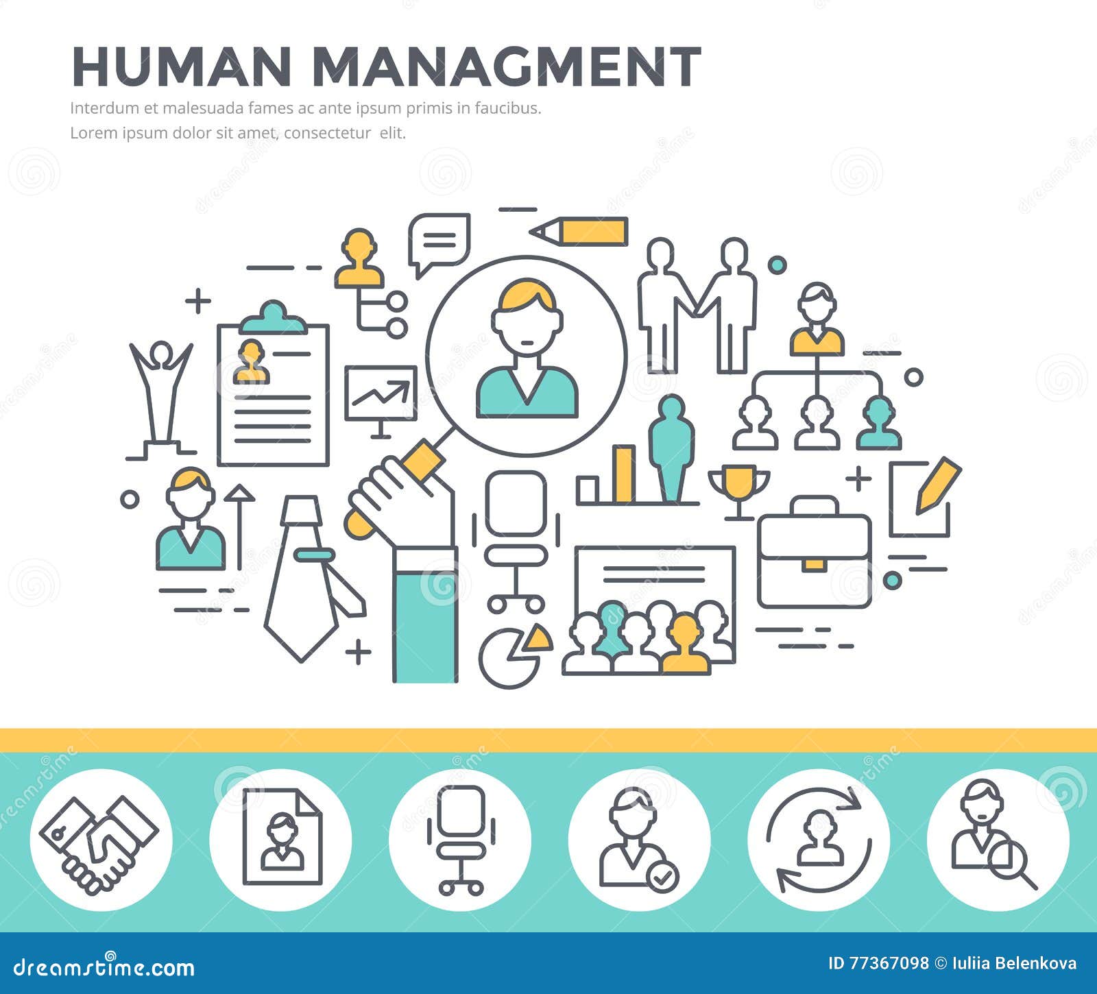 Human Resource Management Concept Illustration. Stock Vector ...