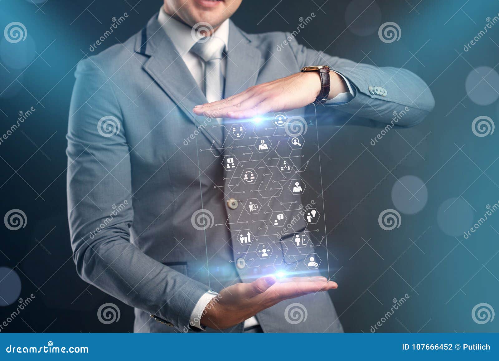 Human Resource Management, HR. Business and Technology Concept. Stock ...