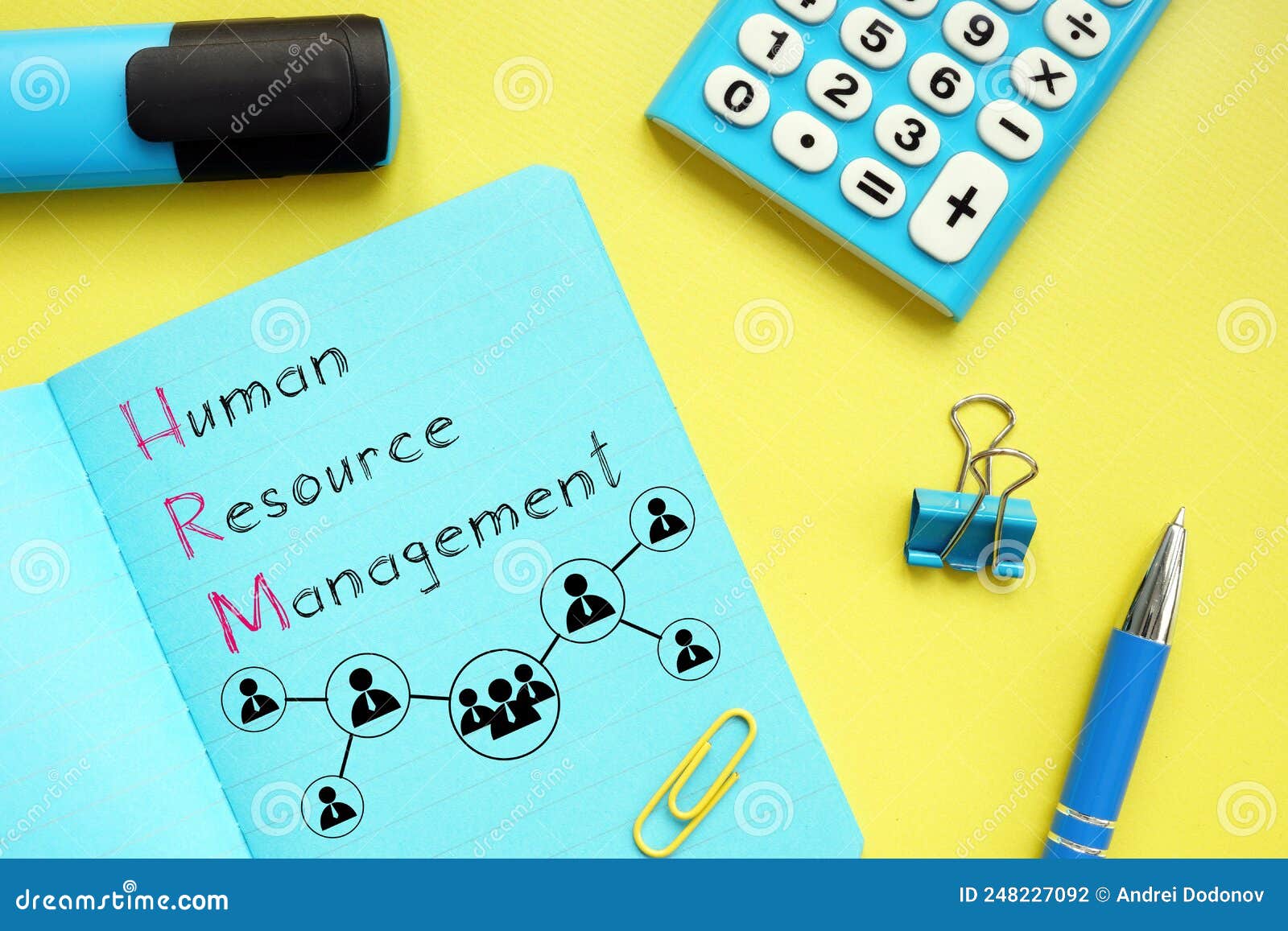 Human Resource Management HRM is Shown Using the Text Stock Photo ...