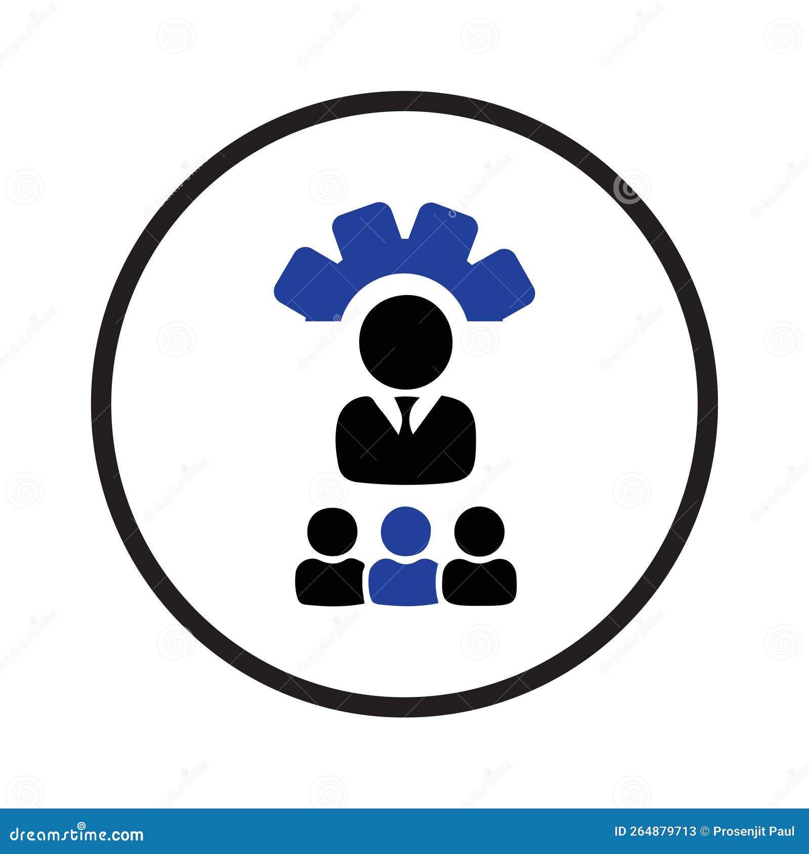Human Resource Management Icon Stock Vector - Illustration of leader ...