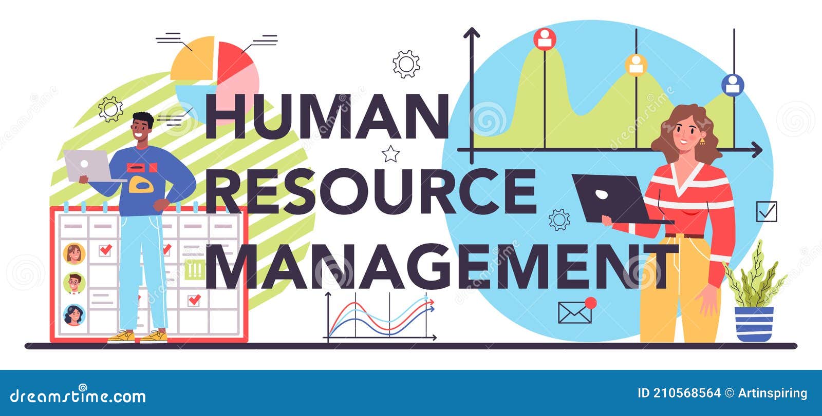 Human Resource Management Typographic Header. Business Recruitment ...