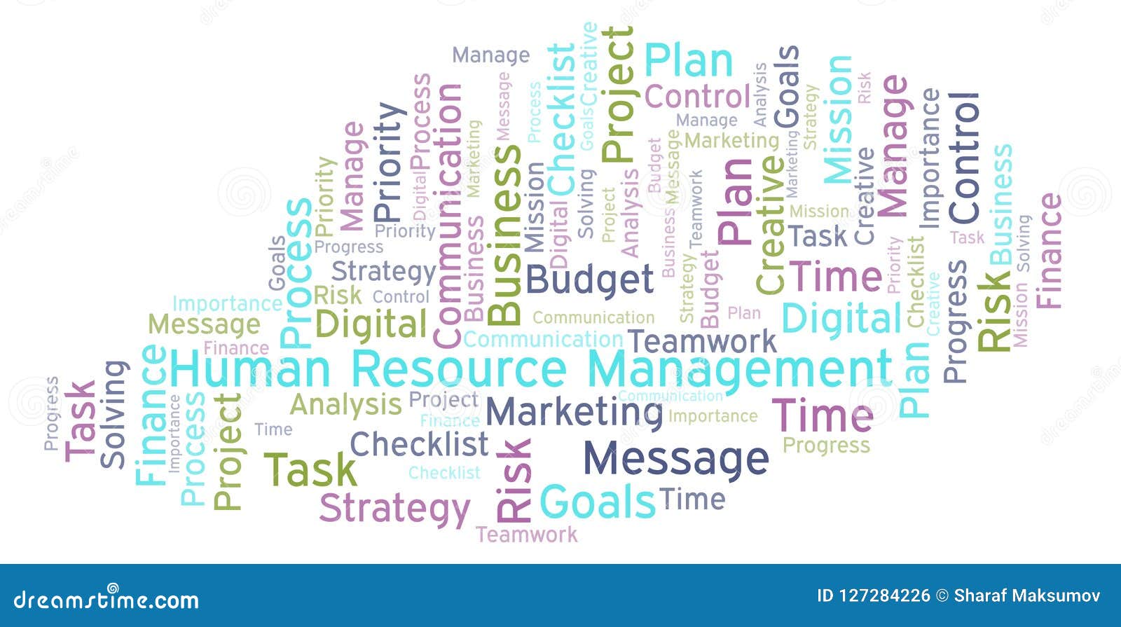 Human Resource Management Word Cloud, Made with Text only. Stock ...