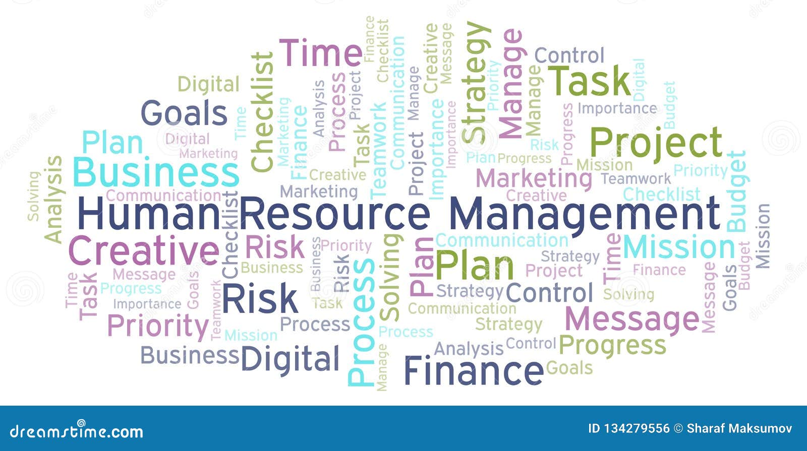 Human Resource Management Word Cloud, Made with Text only Stock ...