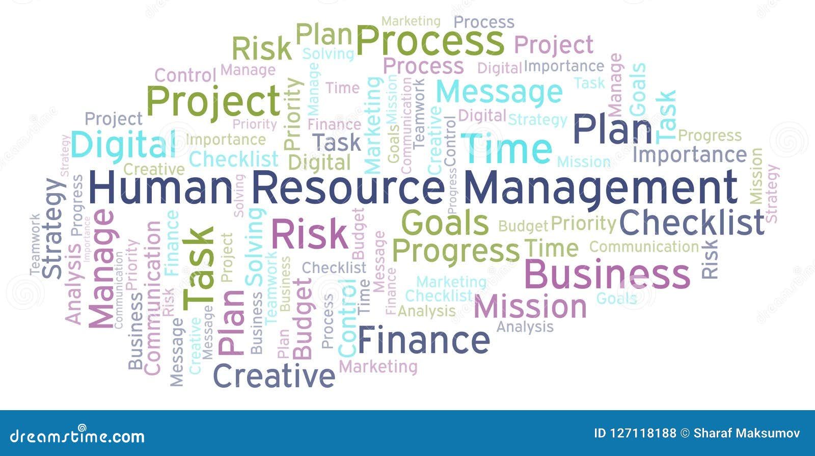 Human Resource Management Word Cloud, Made with Text only. Stock ...