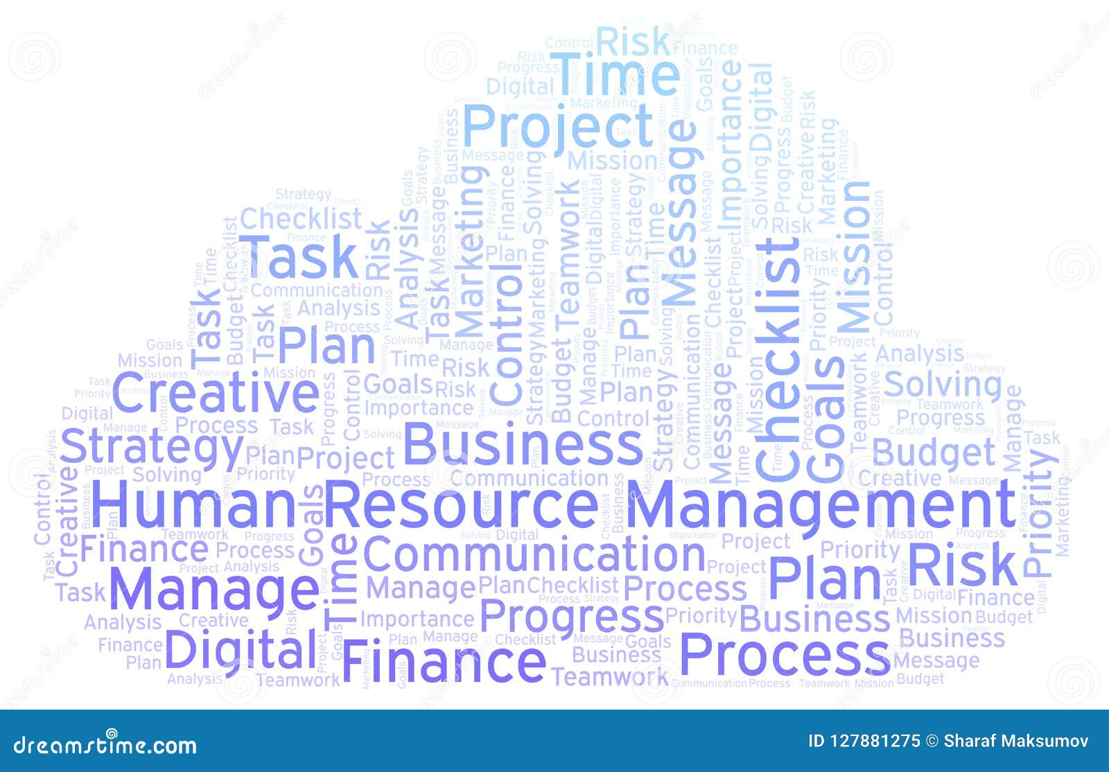 Human Resource Management Word Cloud, Made with Text only. Stock ...