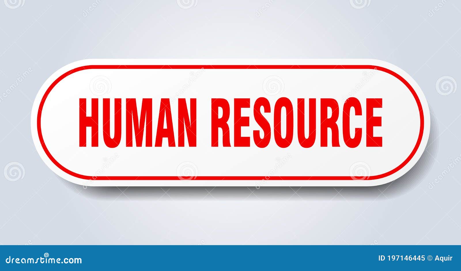 Human Resource Sign. Rounded Isolated Button. White Sticker Stock ...