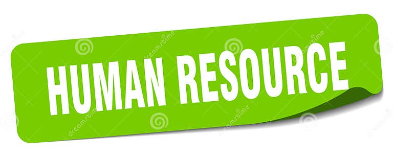 Human Resource Sticker. Human Resource Label Stock Vector ...