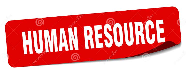 Human Resource Sticker. Human Resource Label Stock Vector ...