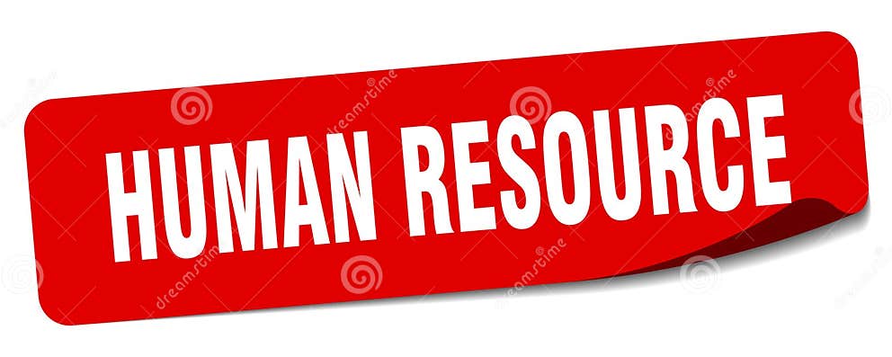 Human Resource Sticker. Human Resource Label Stock Vector ...