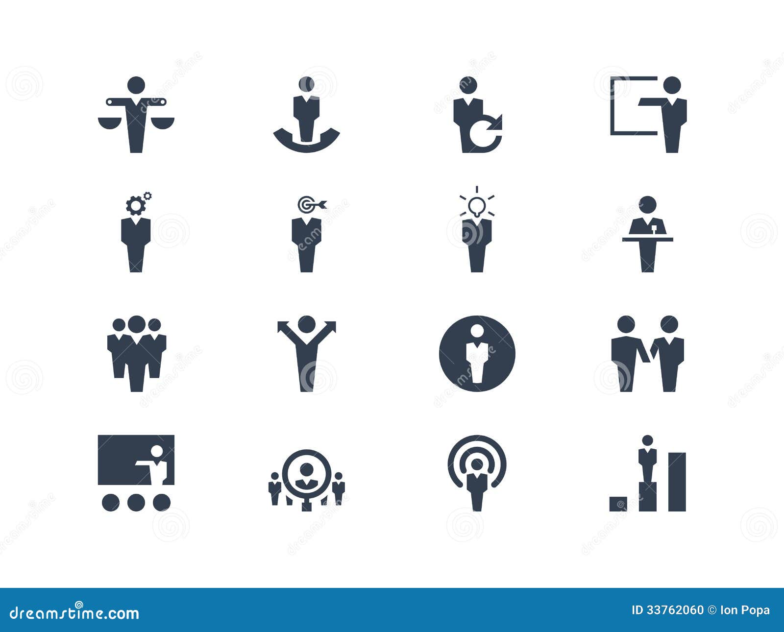 Human Resource and Strategy Icons Stock Vector - Illustration of ...