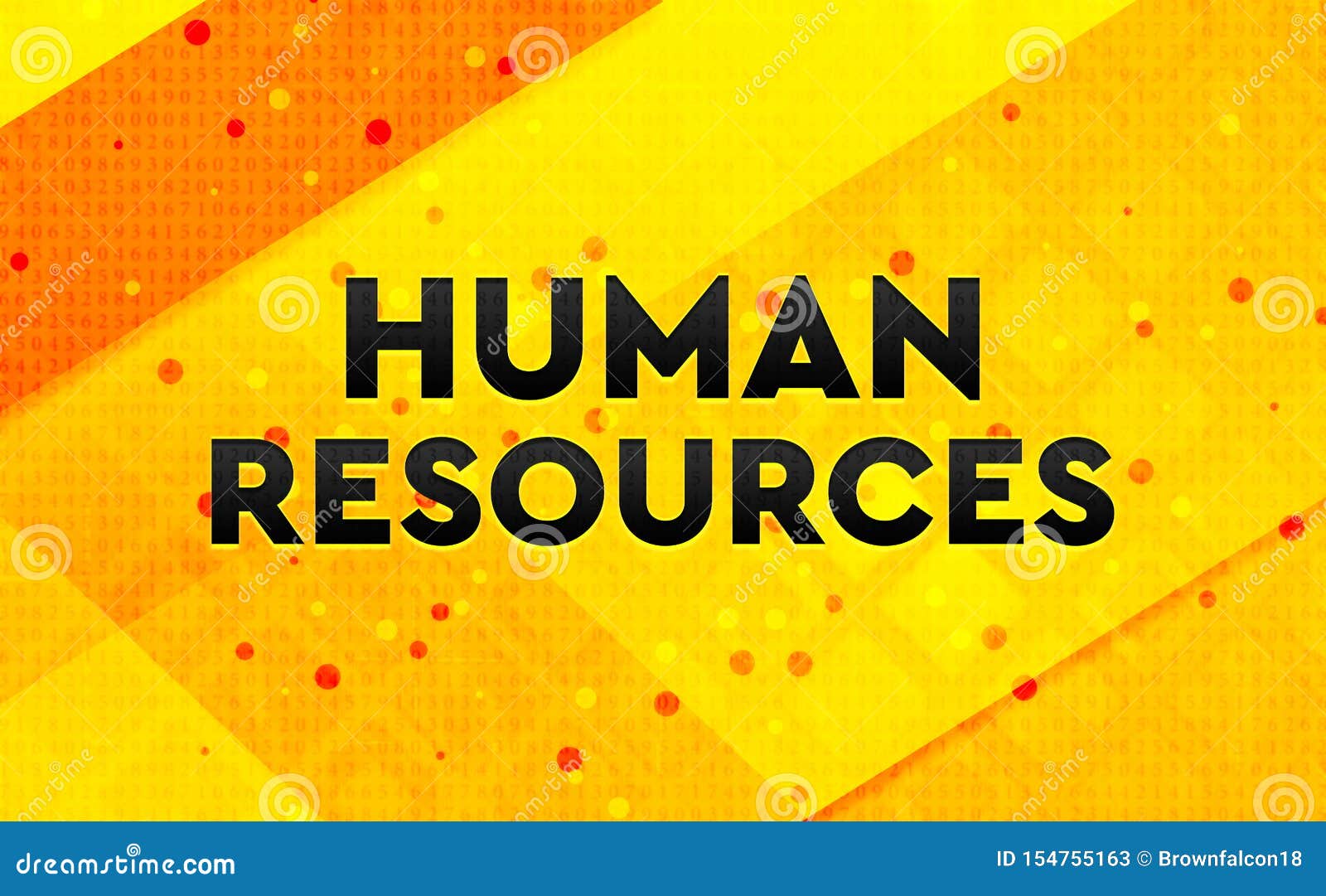 Human Resources Abstract Digital Banner Yellow Background Stock ...