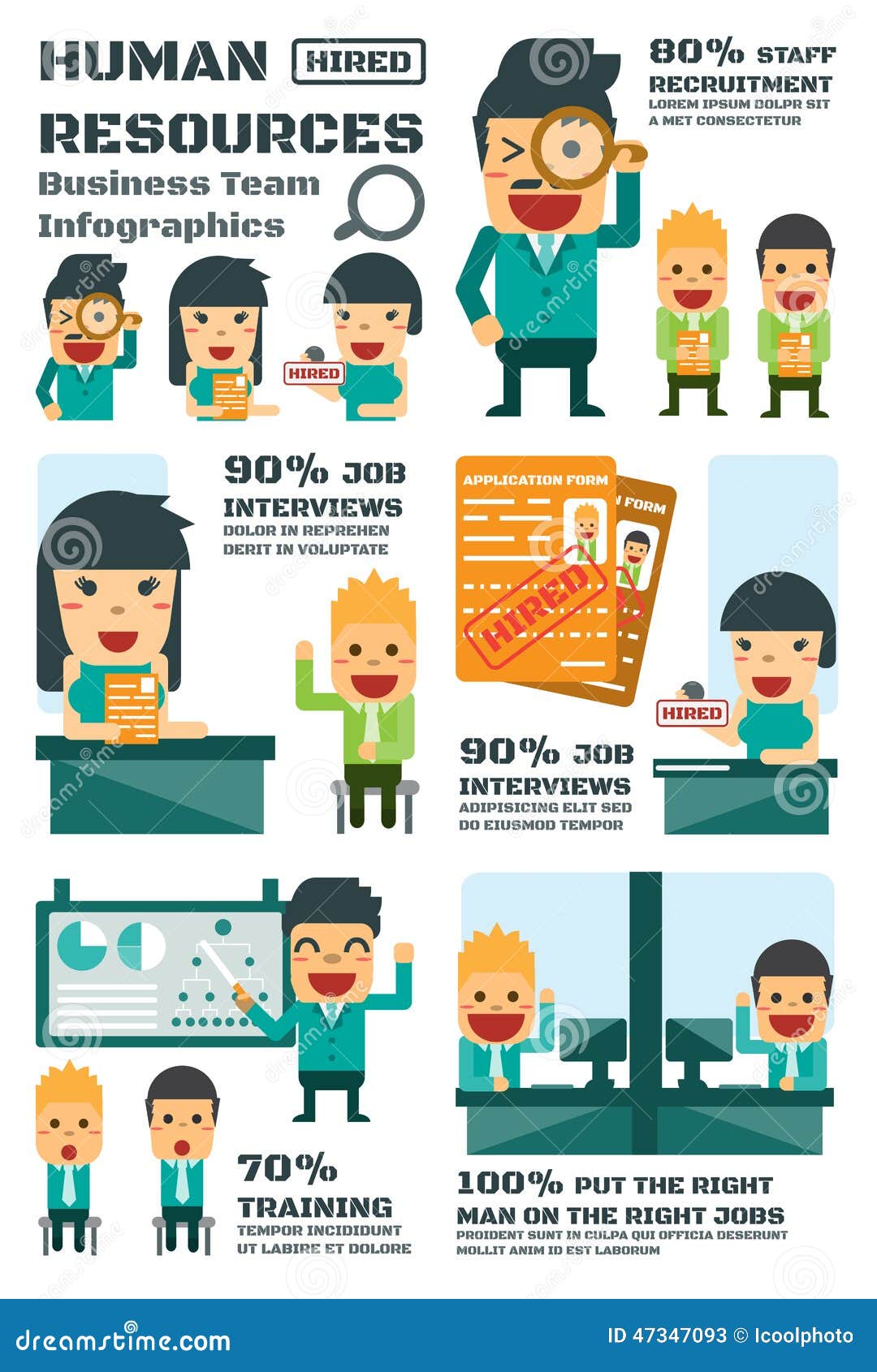 Human Resources Business Team Stock Vector - Illustration of resume ...