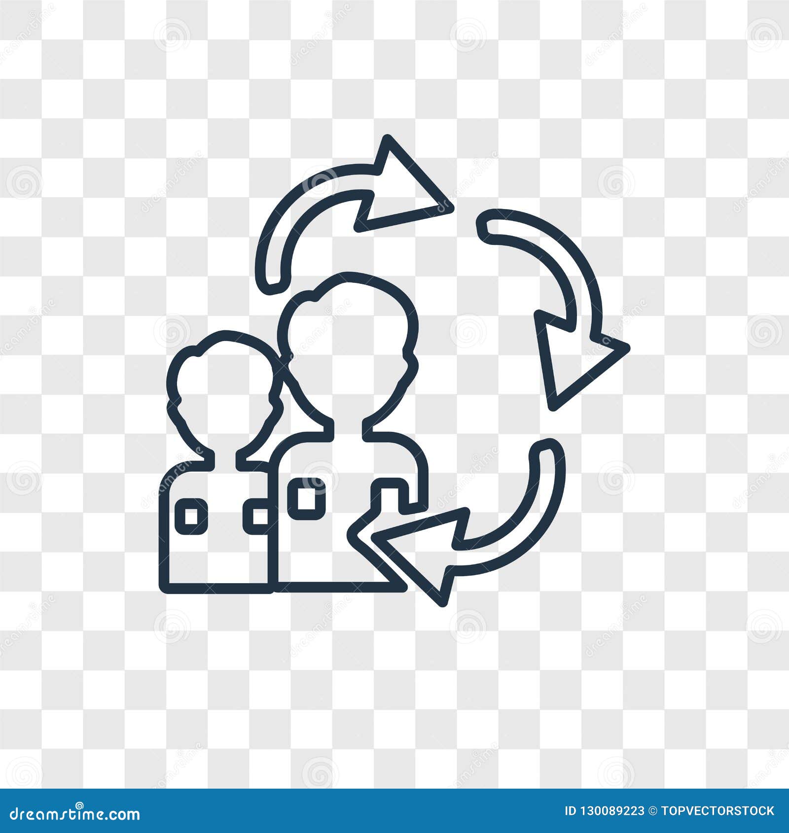 Human Resources Concept Vector Linear Icon Isolated on Transparent ...