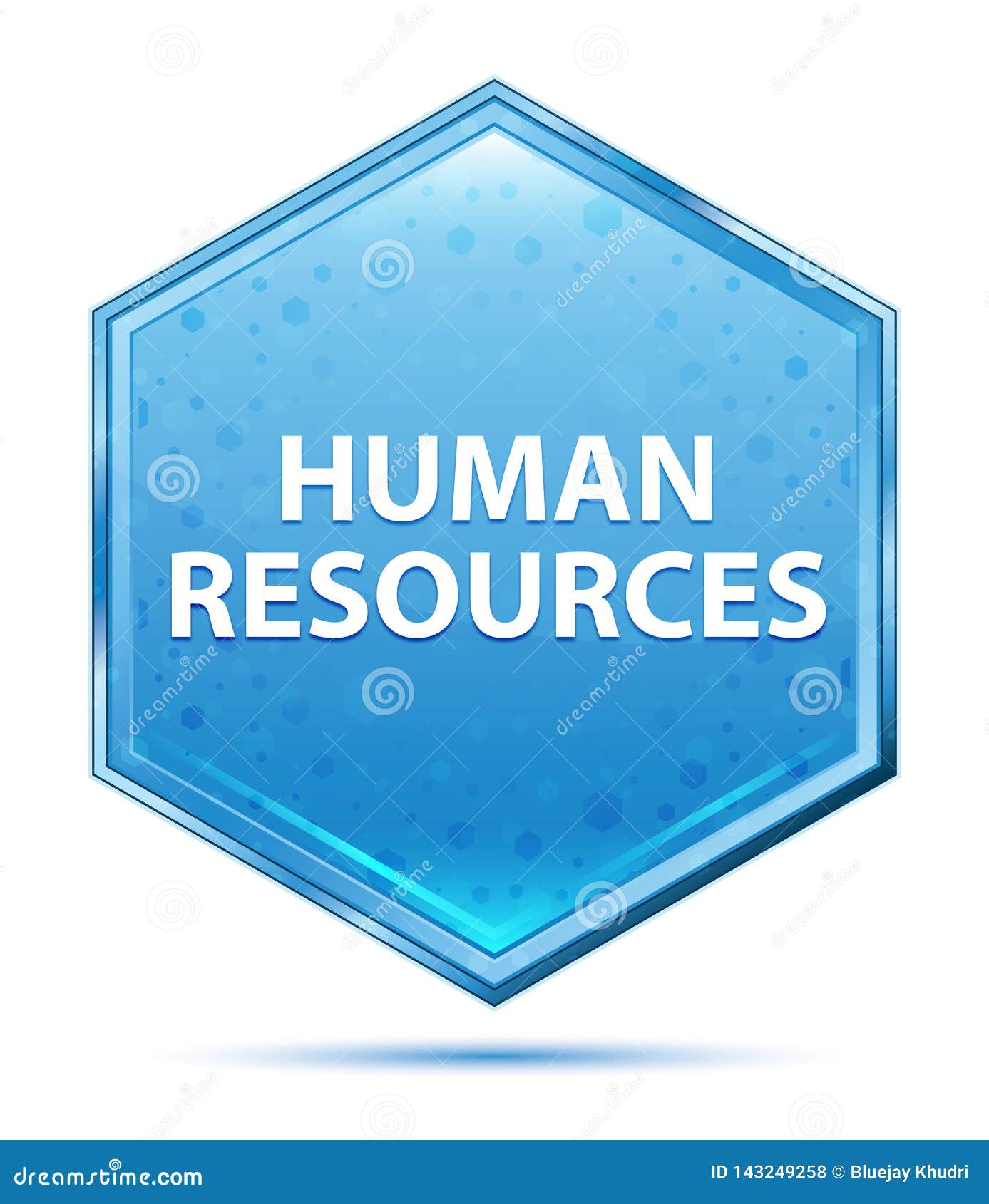 Human Resources Crystal Blue Hexagon Button Stock Illustration ...