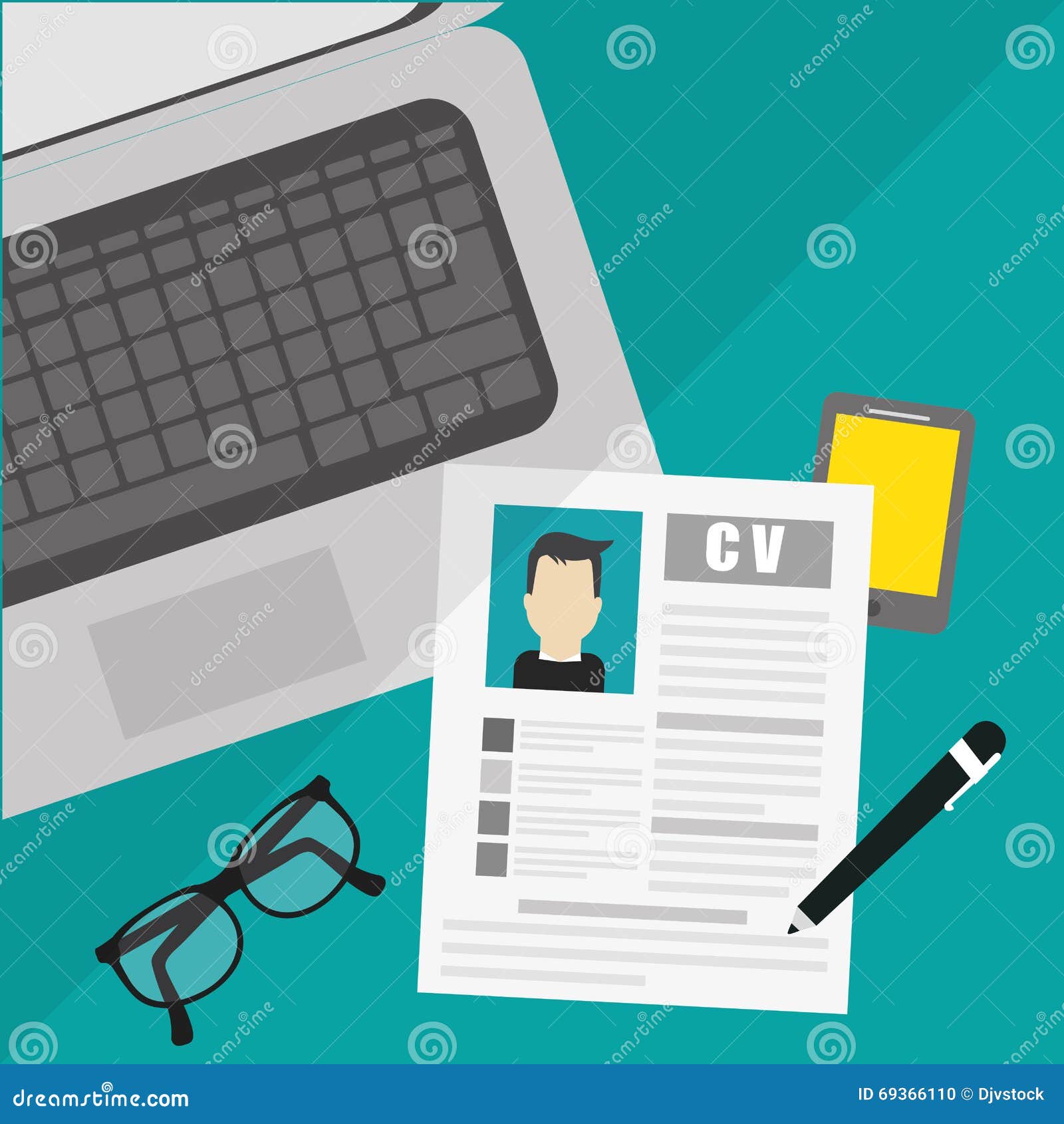 Human Resources Document Design, Vector Illustration Stock Vector ...