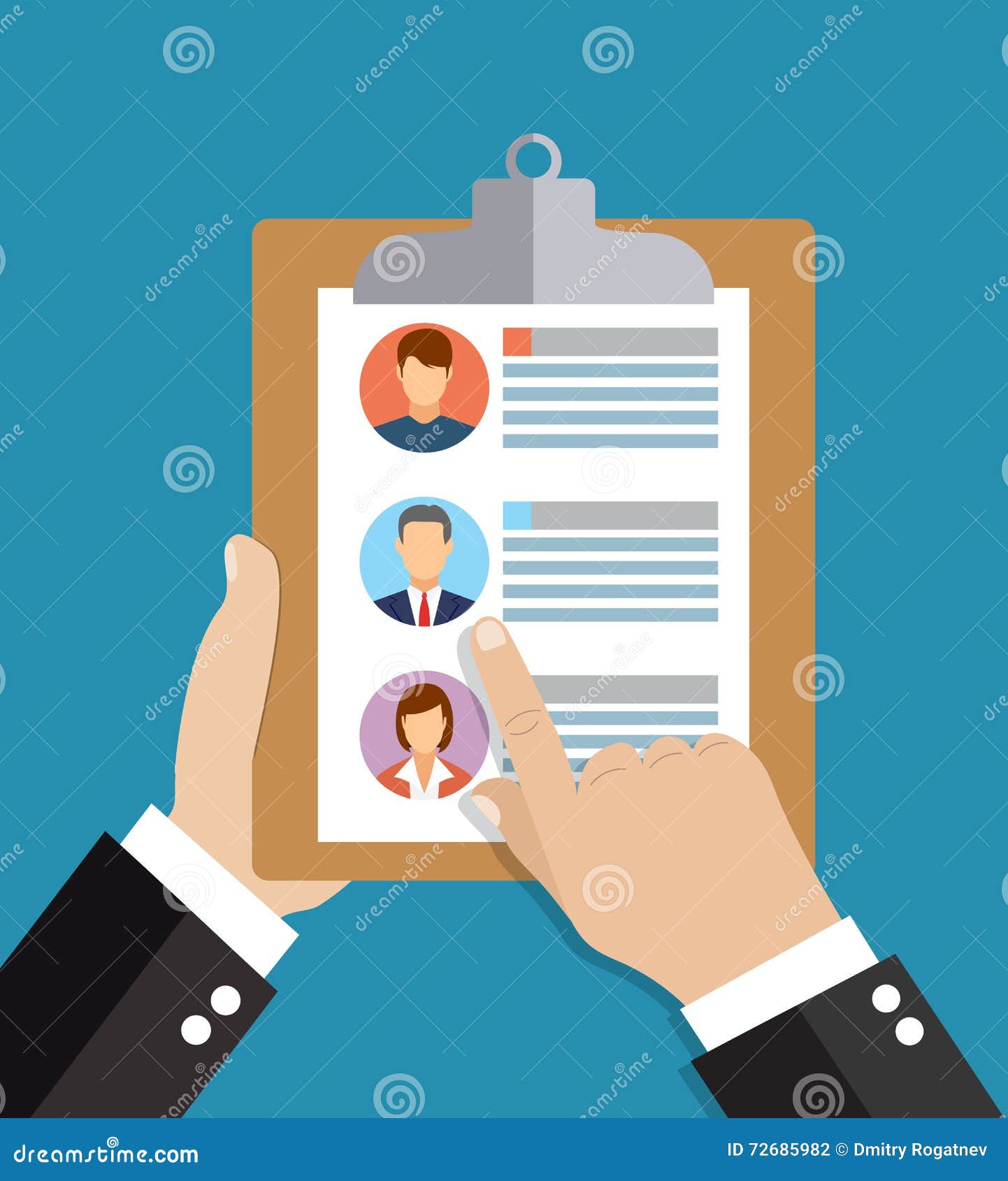Human Resources, Employment, Team Management Flat Illustration Concepts ...