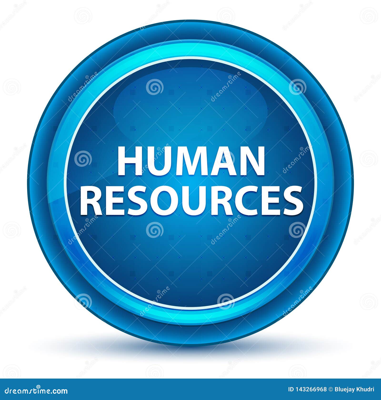 Human Resources Eyeball Blue Round Button Stock Illustration ...