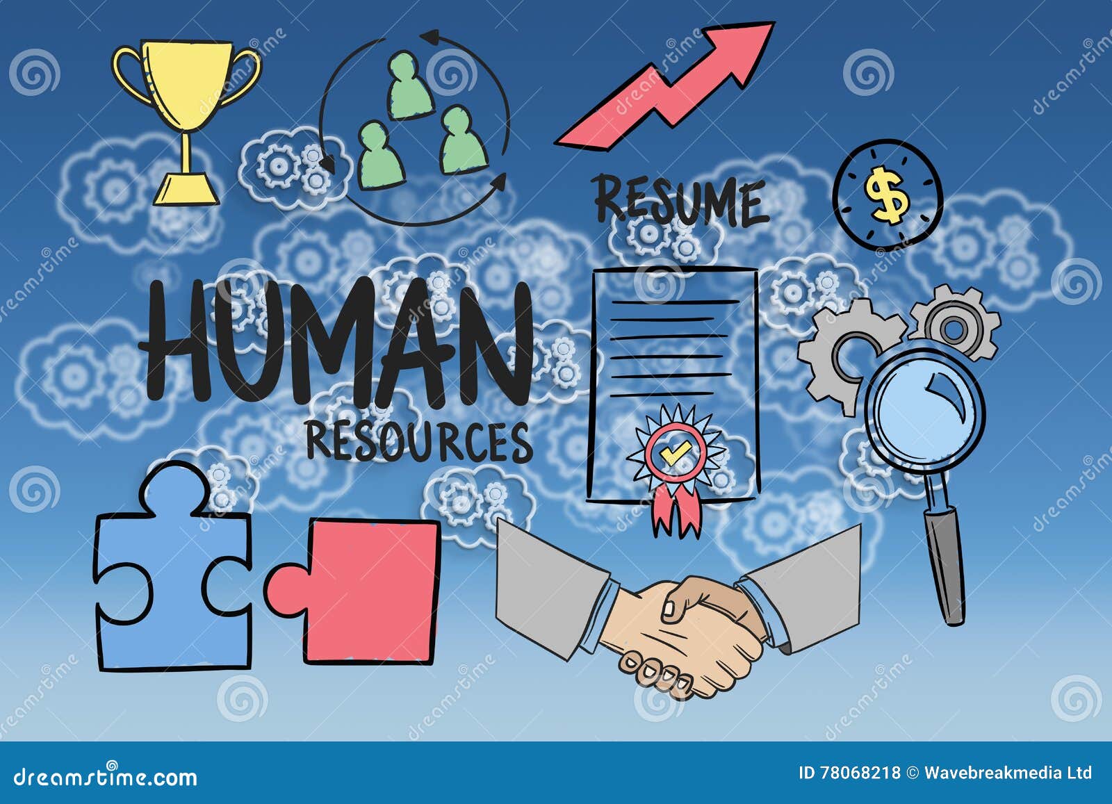 Human resources graphics stock illustration. Illustration of bright ...