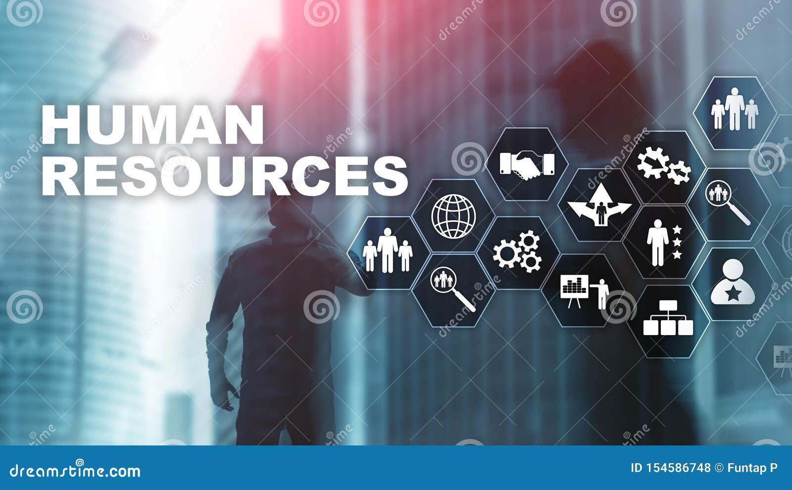 Human Resources HR Management Concept. Human Resources Pool, Customer ...