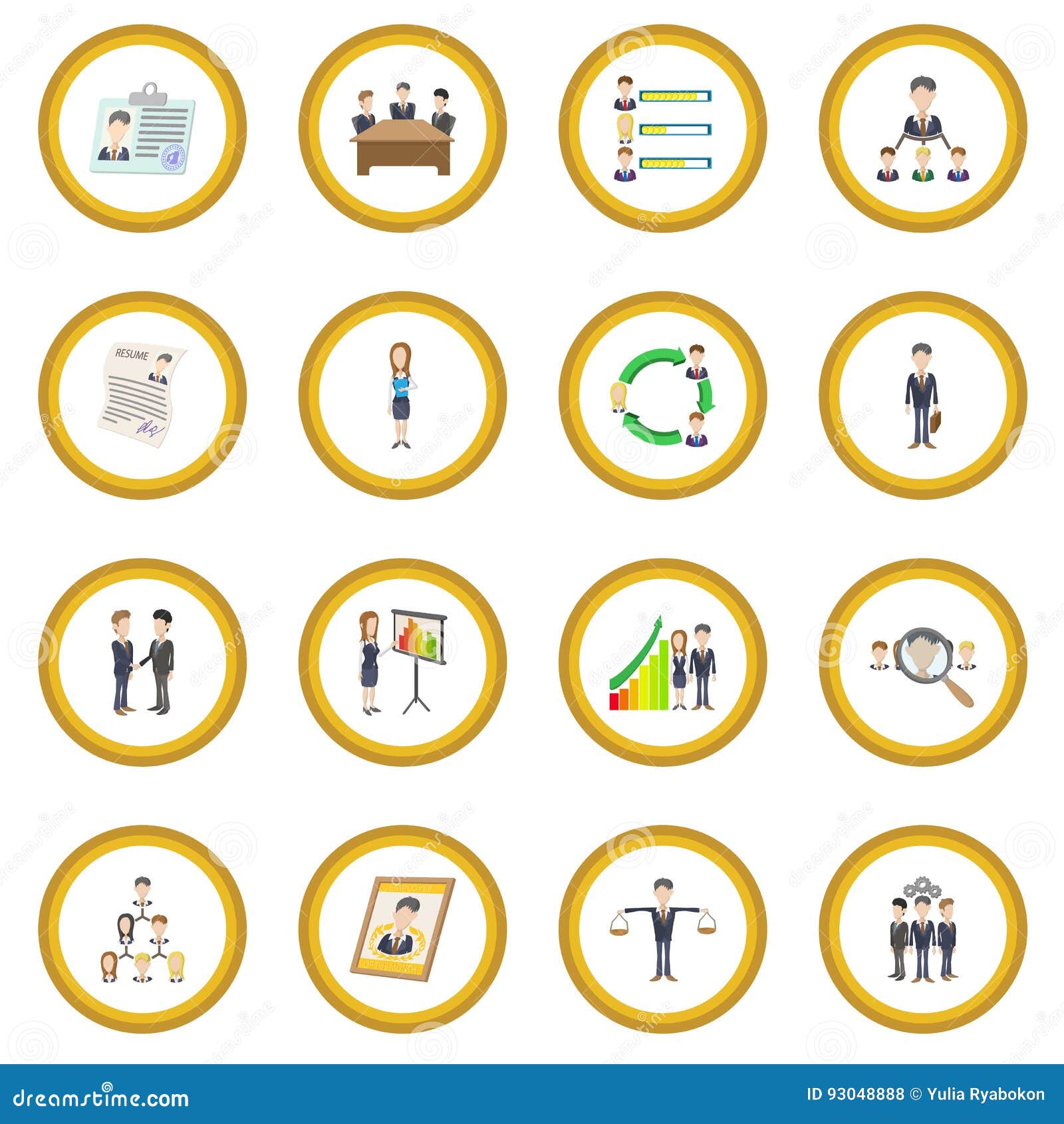 Human Resources Icon Circle Stock Vector - Illustration of people ...