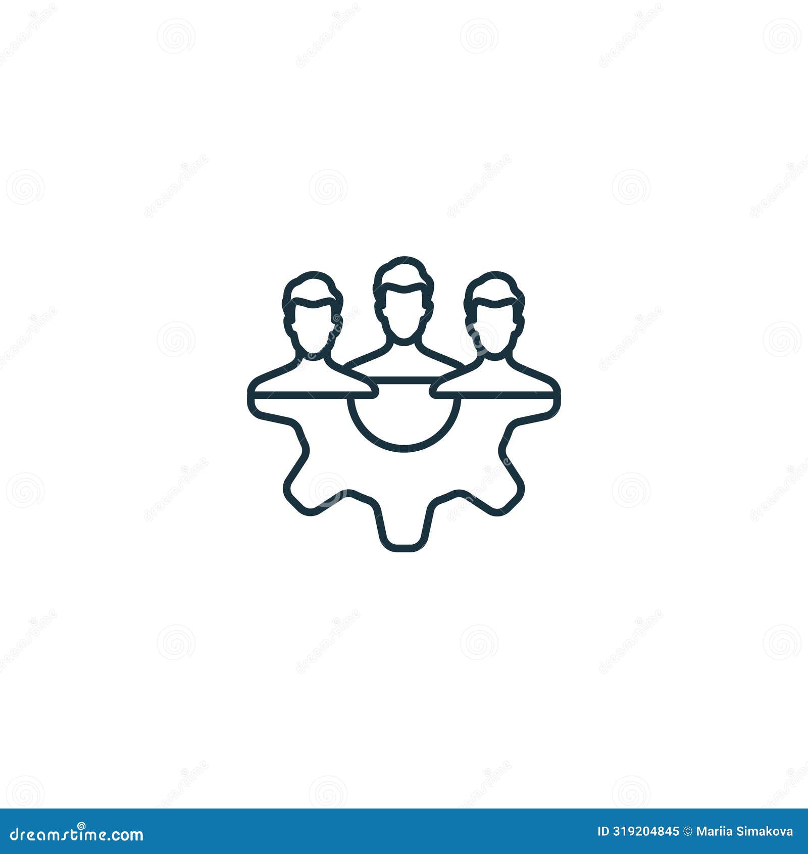 Human Resources Icon. Monochrome Simple Virtual Assistant Icon for ...